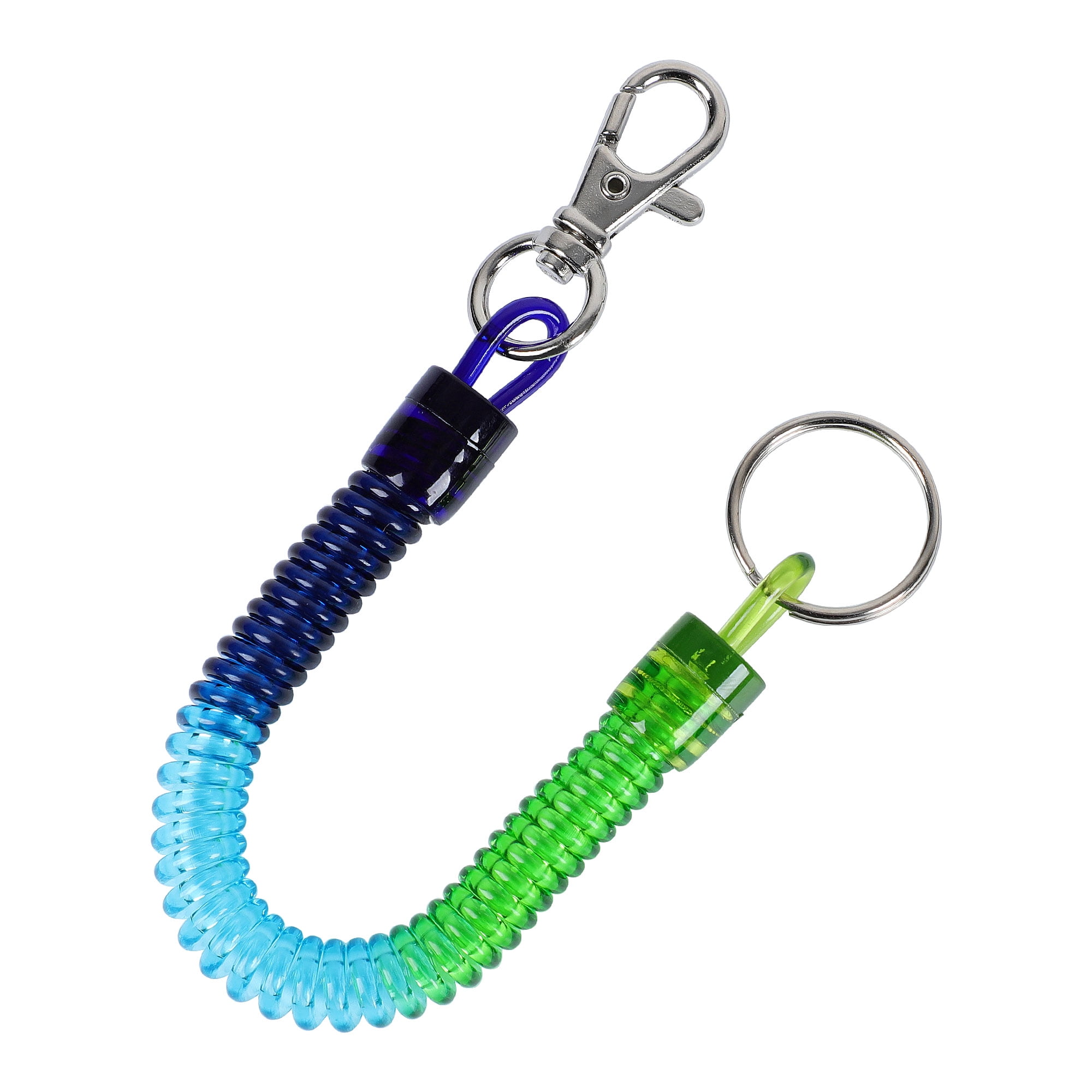 Unique Bargains Metal Coiled Lanyard Spiral Retractable Cord for ...