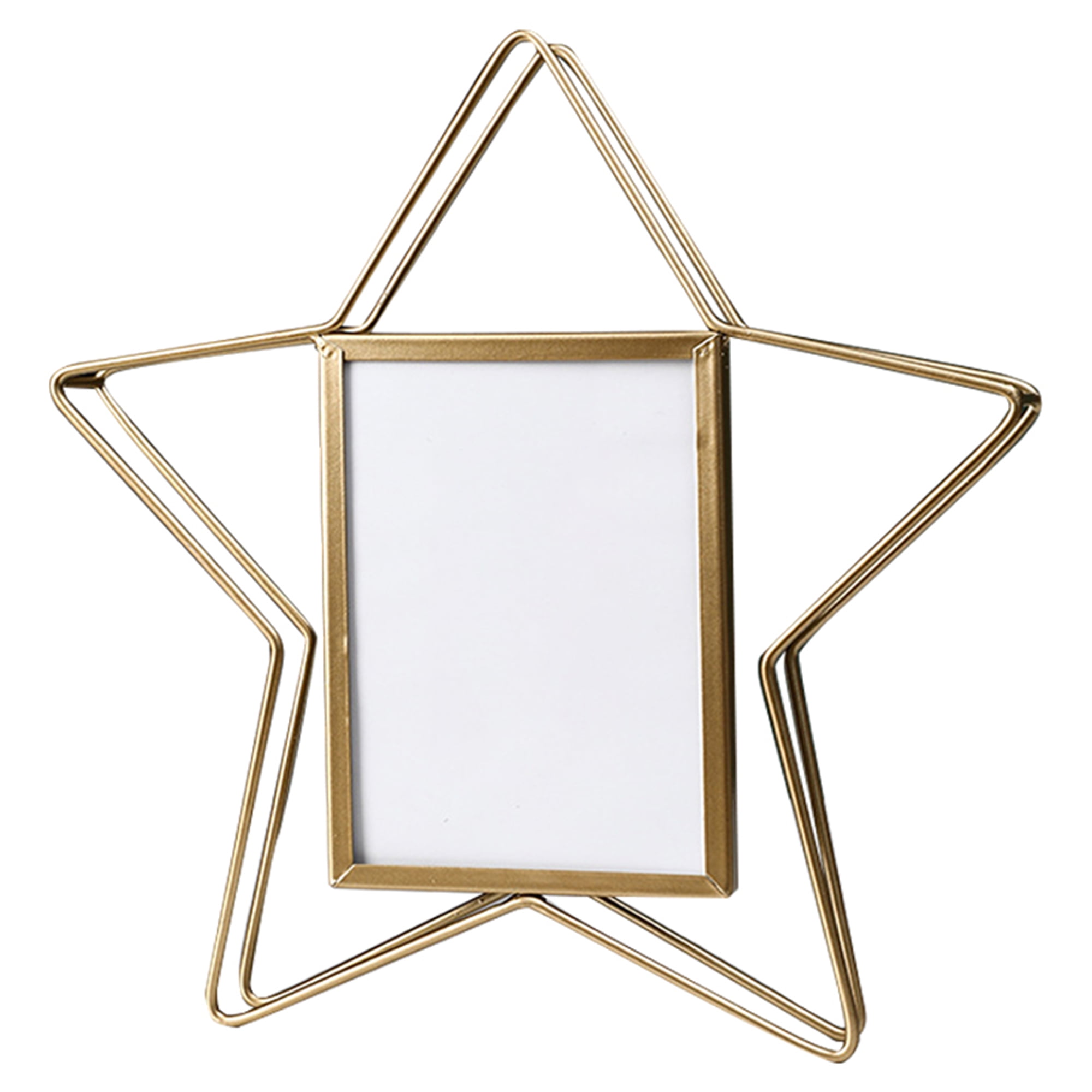 Unique Bargains Metal Picture Frames for Photo and Poster Star Frames Design Gold 4x6" - Walmart.com