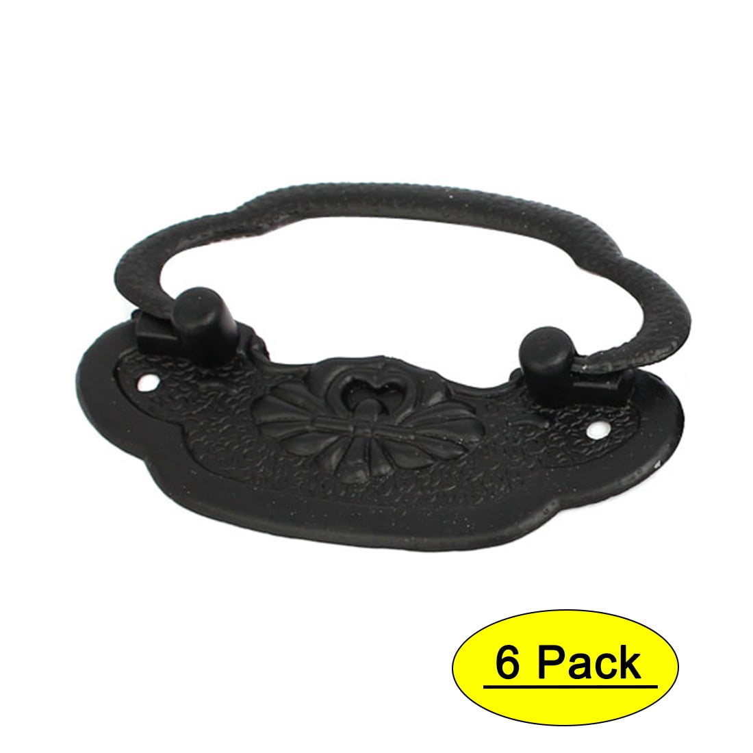 Unique Bargains Metal Pull Handle Grip Black- 0.1' Hole Diameter-6 Pack ...