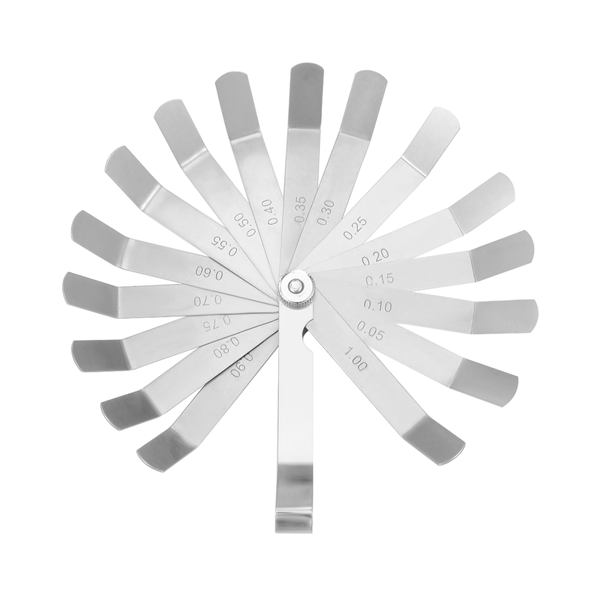Unique Bargains Metric Thickness Feeler Gauge 0.05-1.00 mm 16 Tip Mn ...