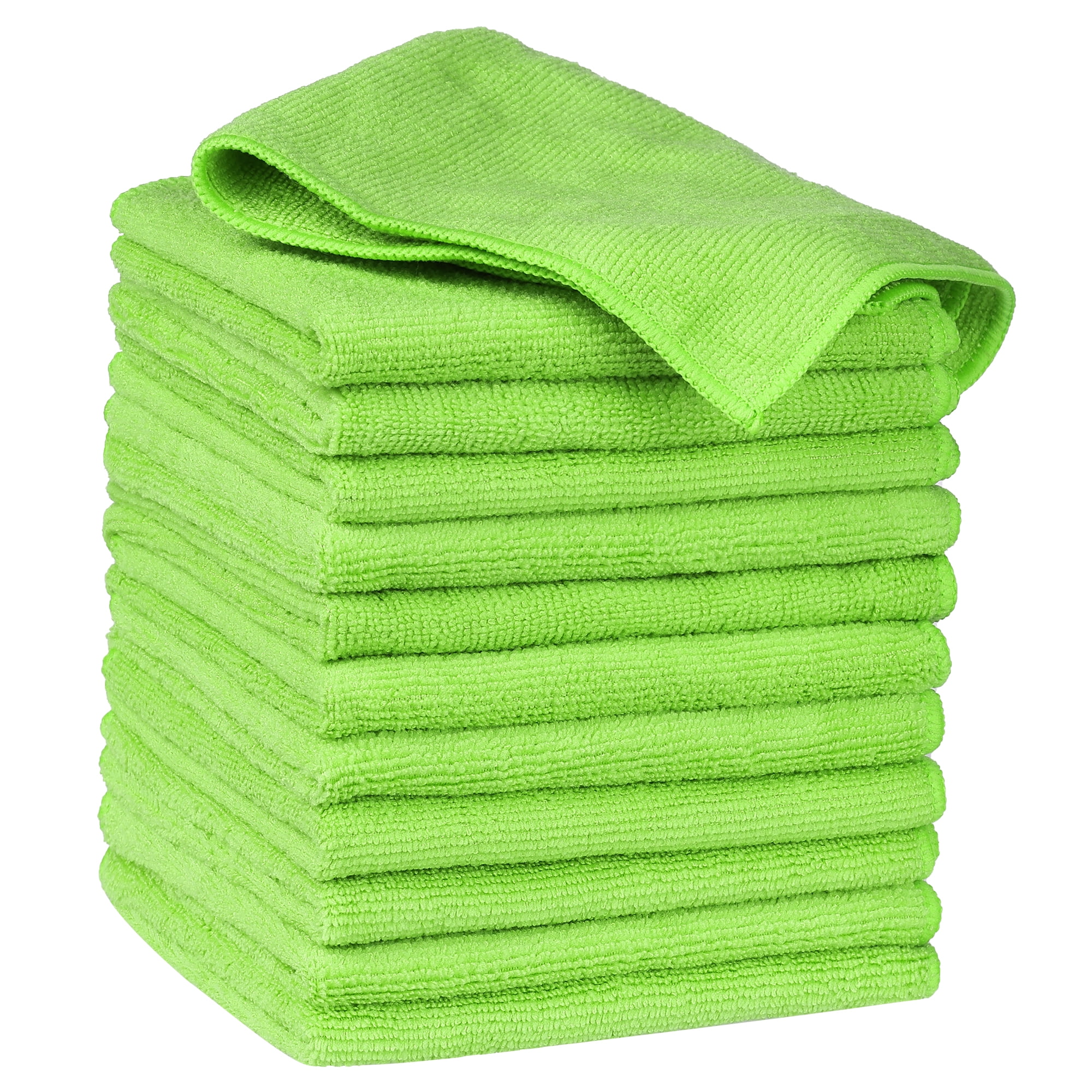 Unique Bargains Microfiber Cleaning Cloth 12 Pack Microfiber Towels ...