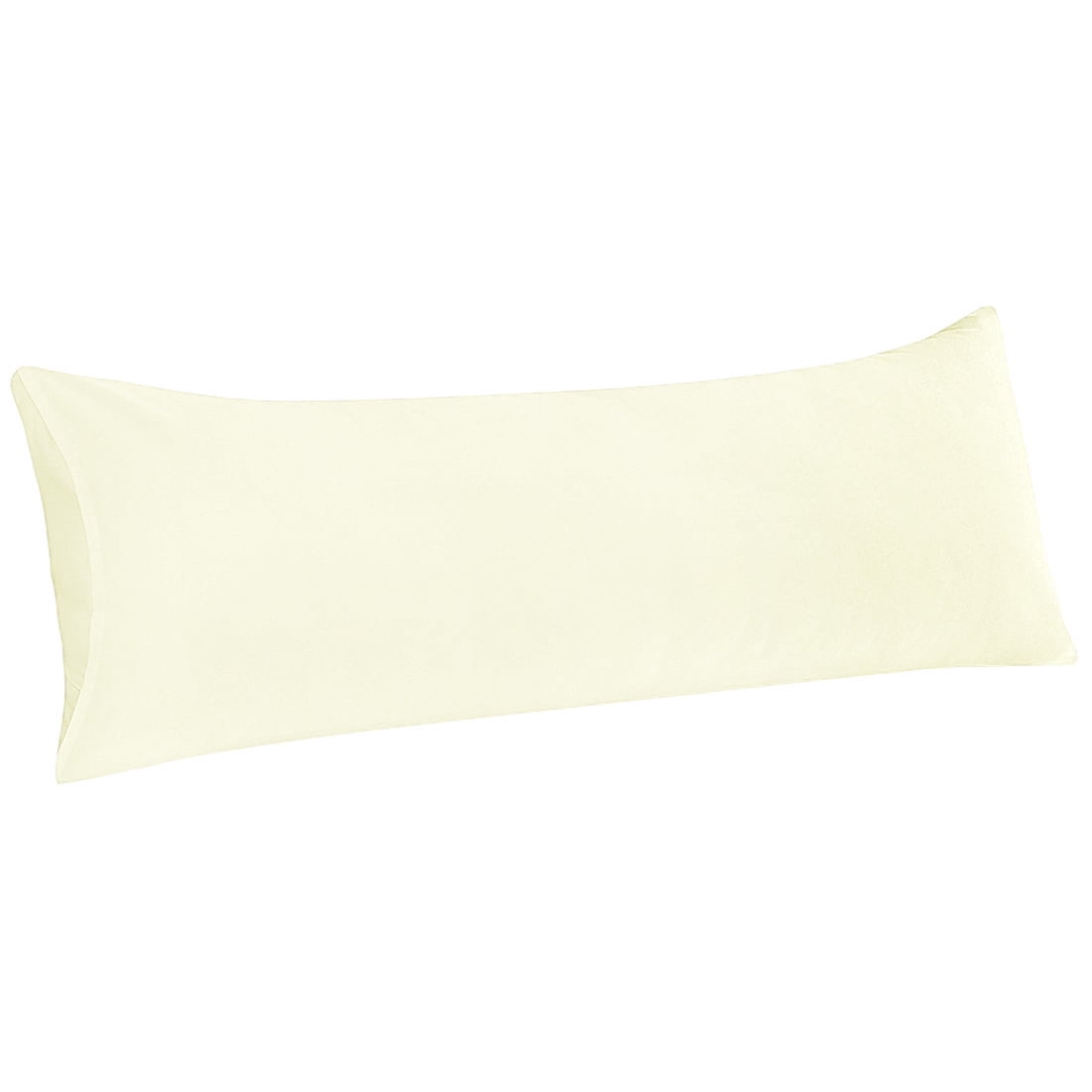Unique Bargains Microfiber Solid Body Pillow Cover, 20" x 54", Beige ...