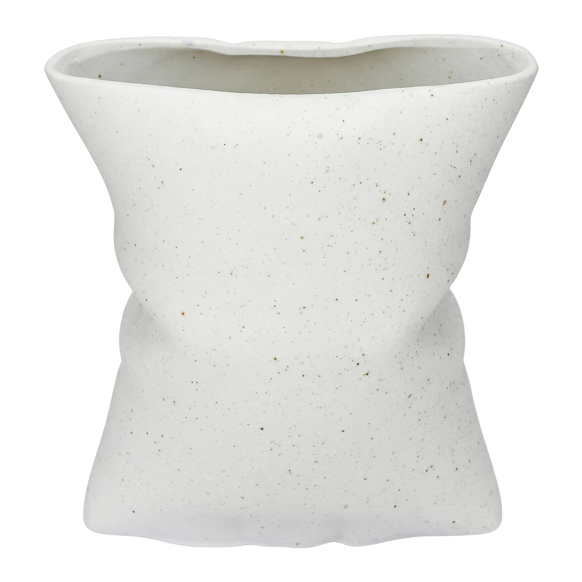 Unique Bargains Modern Ceramic Large Opening Flower Vase White 5.6"L x ...