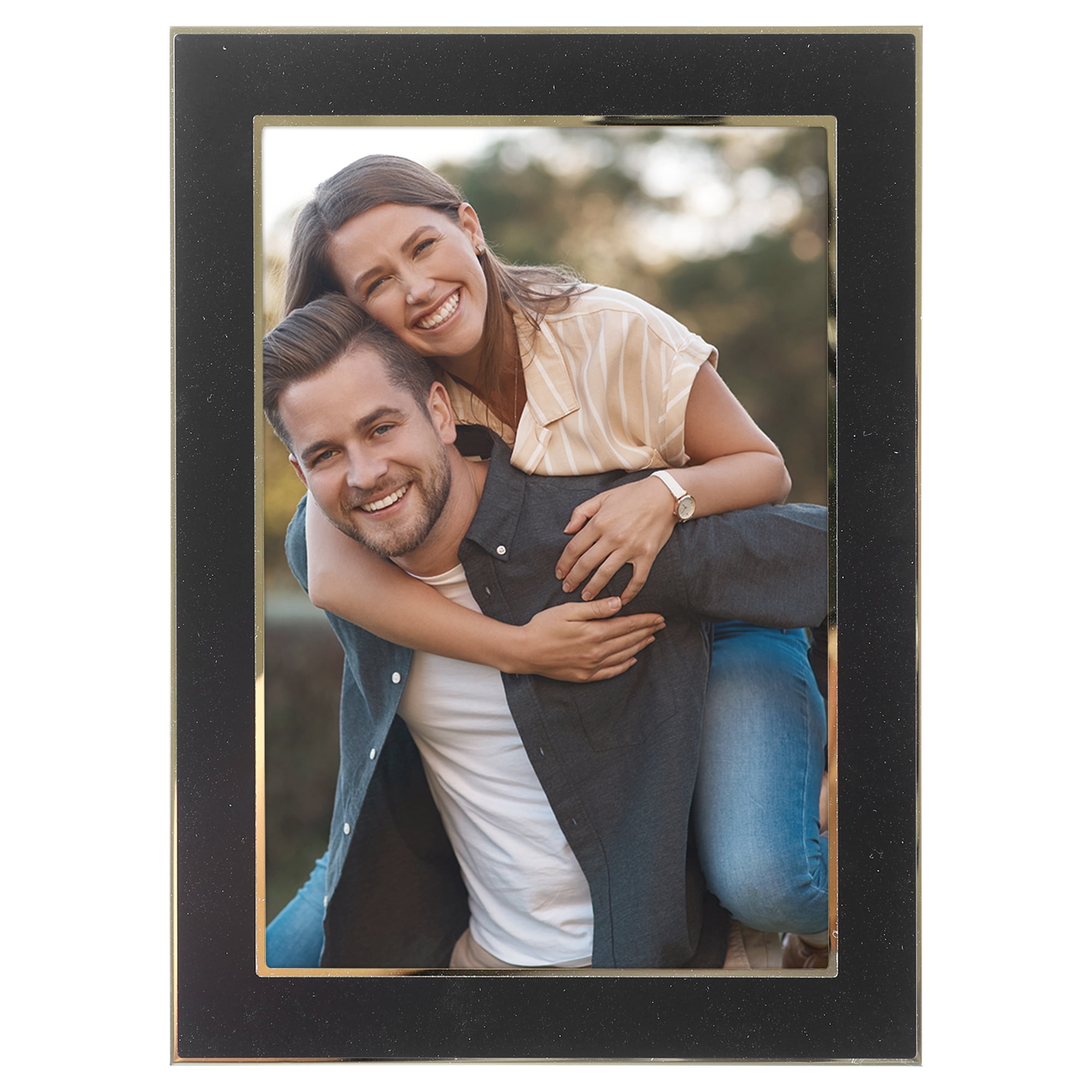 Unique Bargains Modern Picture Frame Brushed Aluminum Metal Photo Frame ...