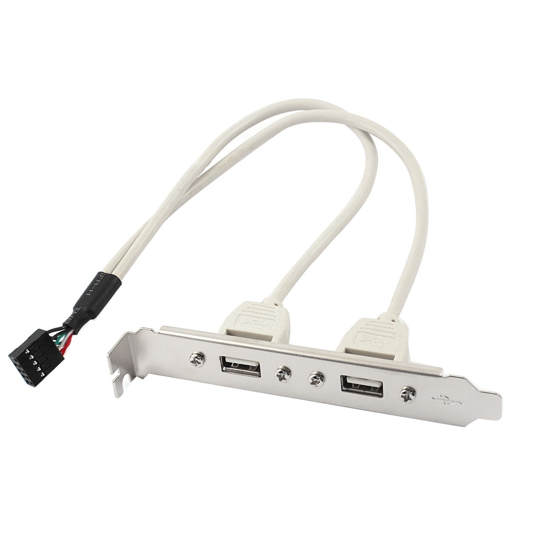 Unique Bargains Motherboard USB Cable 9 Pin Header Cable to 2 x USB 2.0 ...