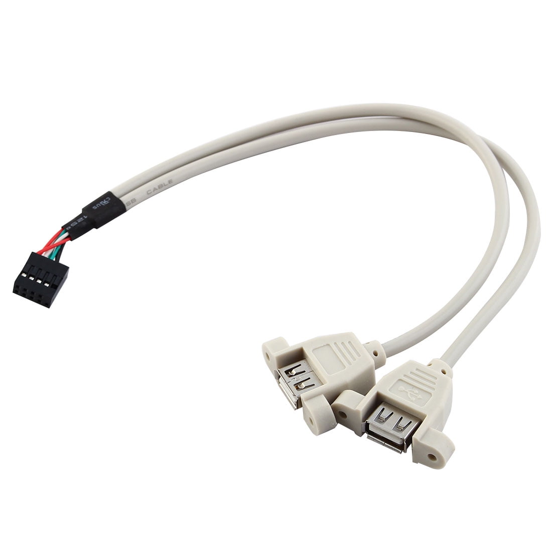 Unique Bargains Motherboard USB2.0 9Pin Header to 2 Ports A Female ...