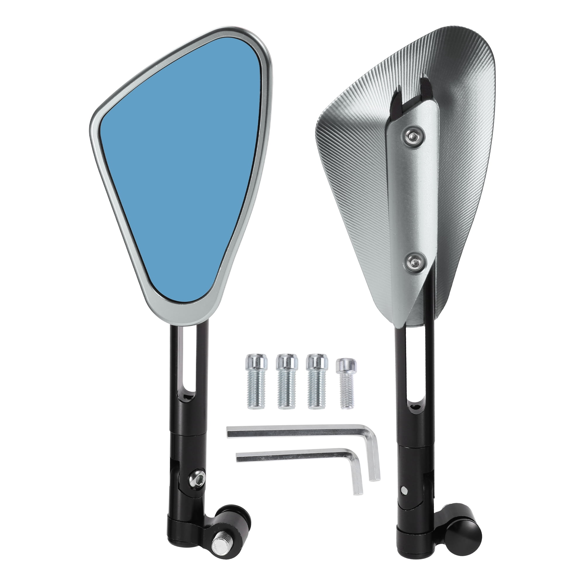 Unique Bargains Motorcycle Rear View Mirrors Bar End Side Mirrors Mount ...