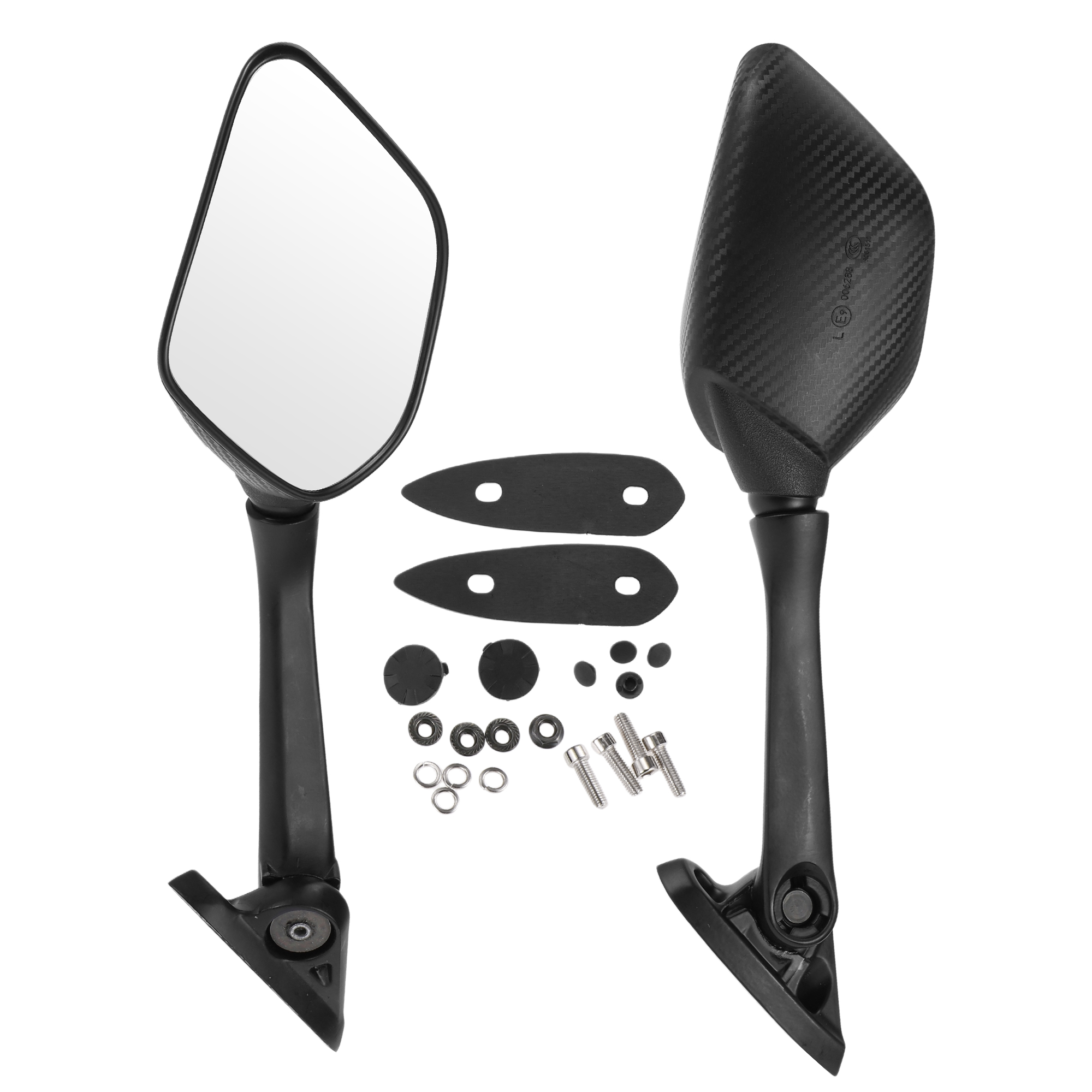 Unique Bargains Motorcycle Rear View Mirrors Front Side Mirrors Mount ...