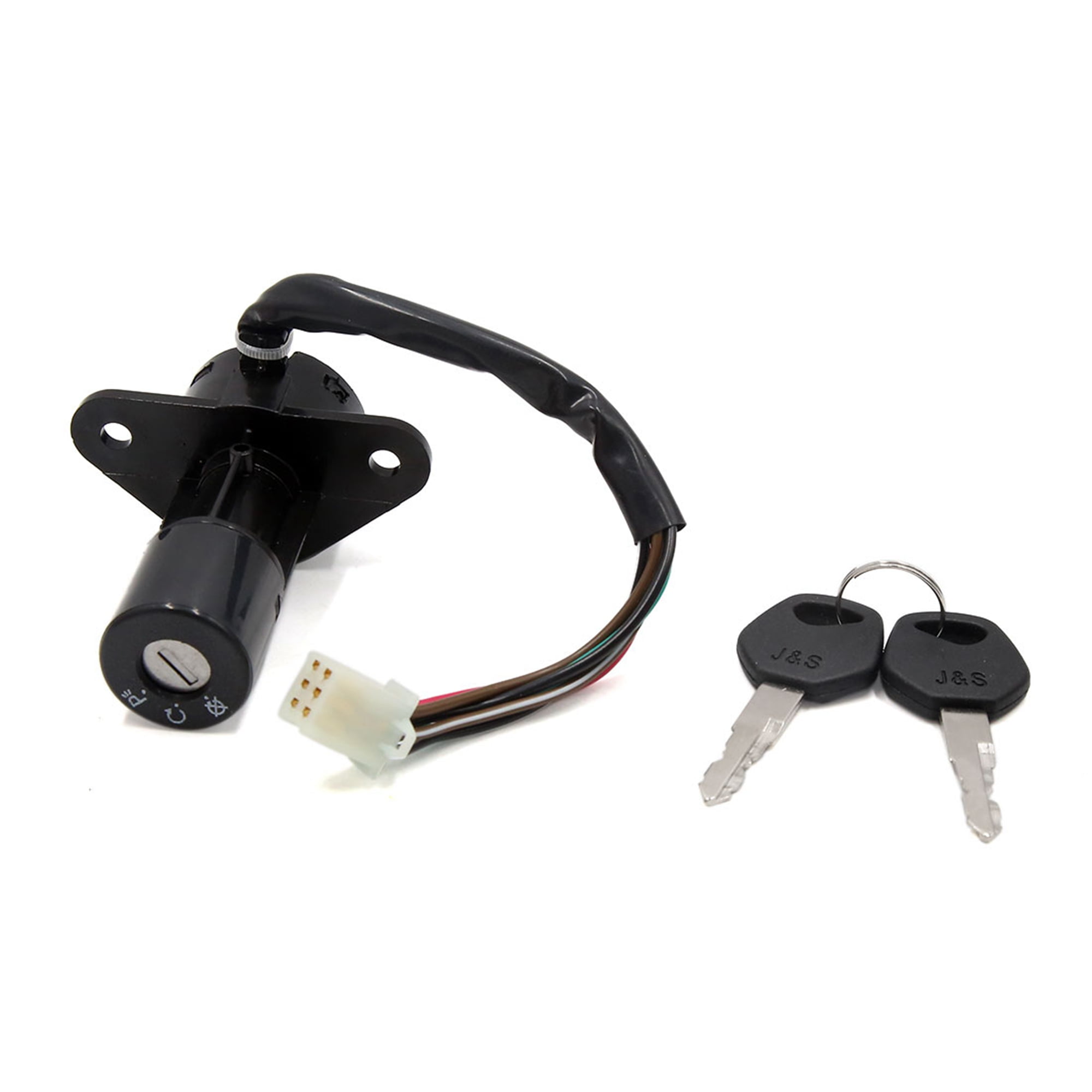 Unique Bargains Motorcycle Security 6 Wires Ignition Switch Lock with 2 ...