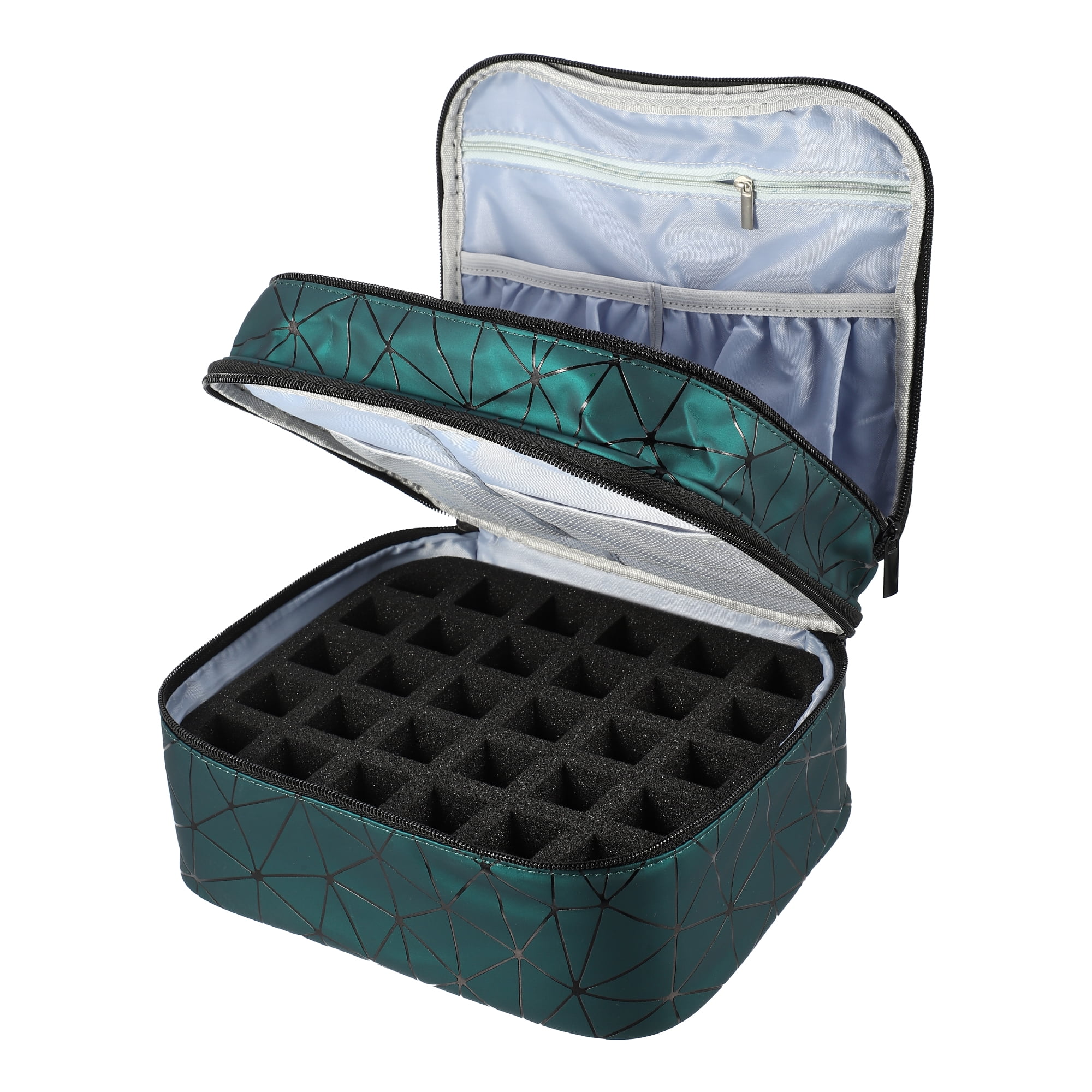 Unique Bargains Nail Polish Carrying Case Double-Layer Nail Polish ...