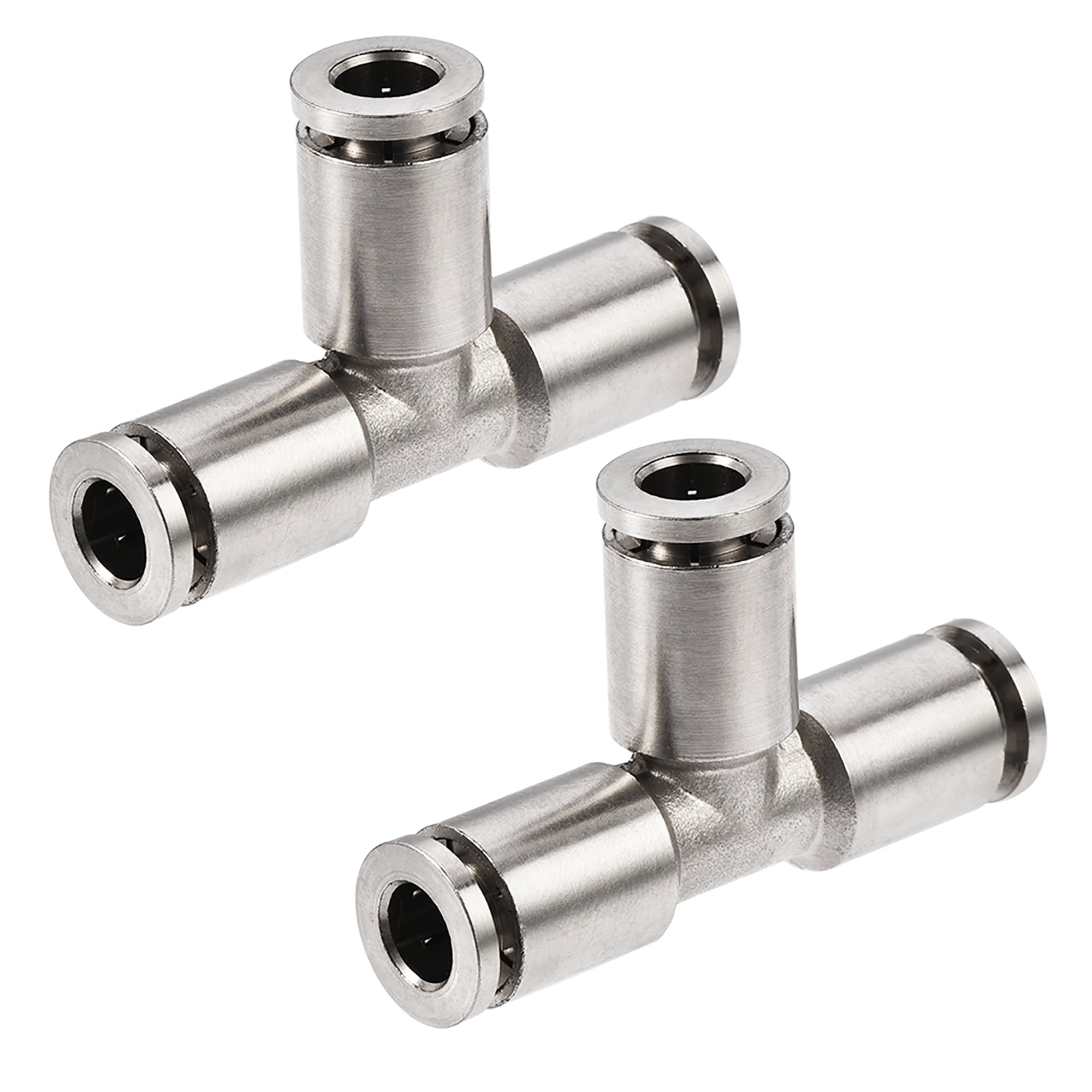 Unique Bargains Nickel Plated Copper T Type Tee Connect Fitting 1/4" OD ...