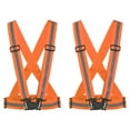 Unique Bargains Night Caution Adjustable Long Distance Visibility Vest ...