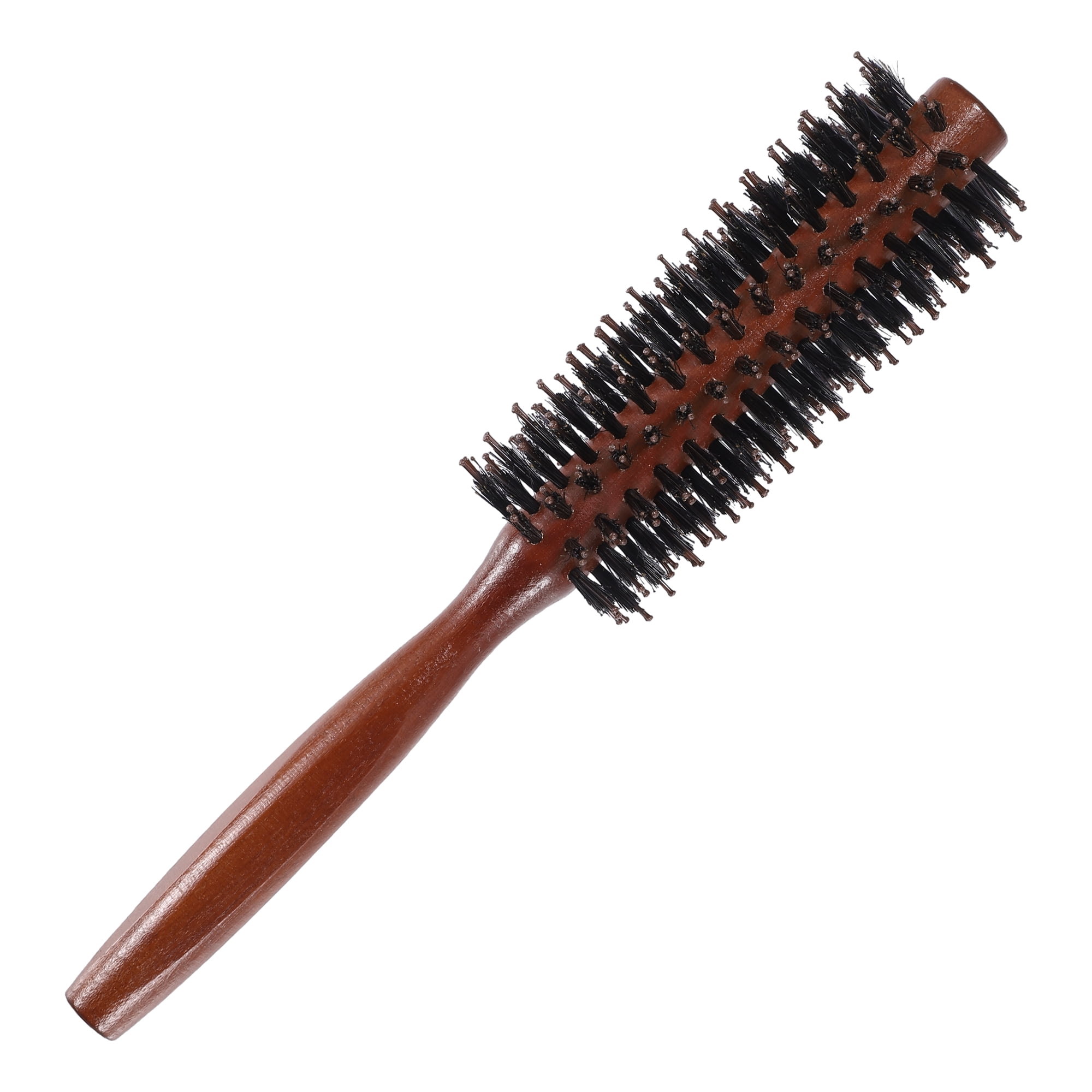 Unique Bargains Nylon Bristle Round Curling Hair Twill Comb Soft Brown ...