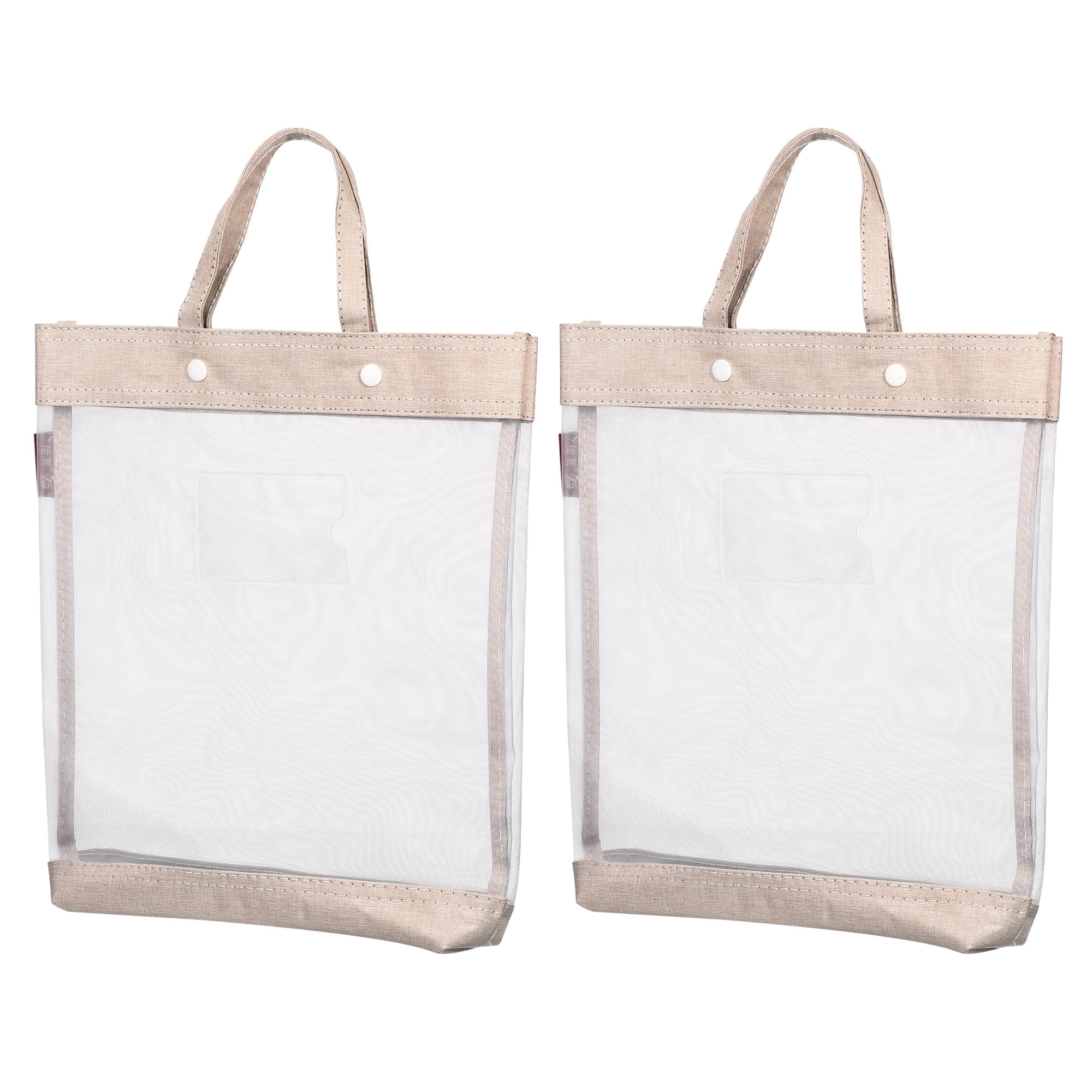 Unique Bargains Nylon Document Bag with Handle Mesh Files Tote Pouch ...