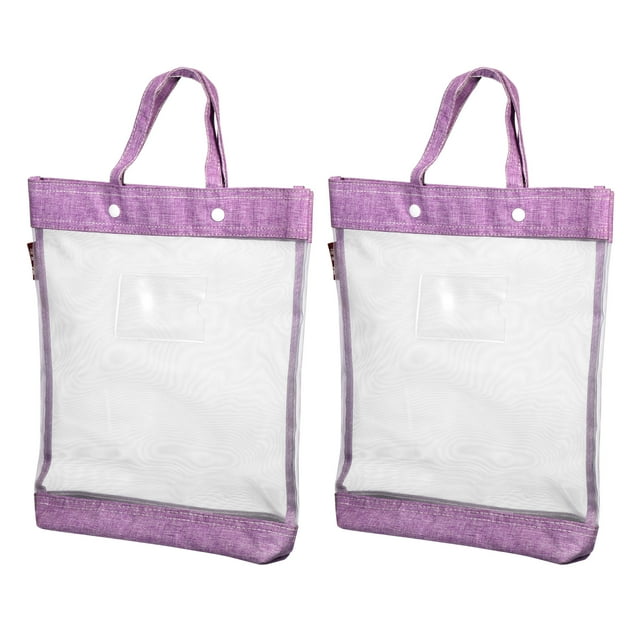 Unique Bargains Nylon Document Bag with Handle Mesh Files Tote Pouch ...