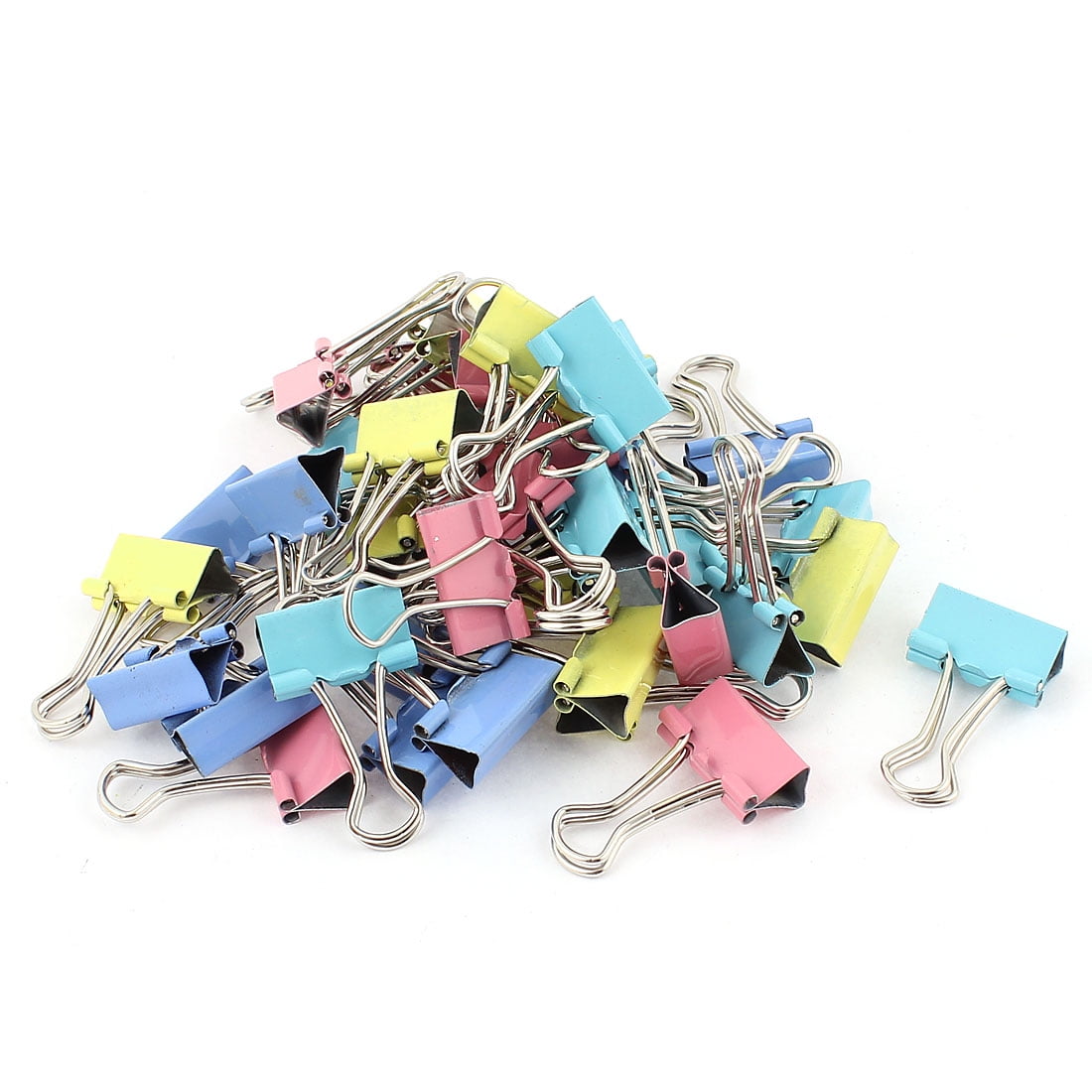 Unique Bargains Office 19mm Metal Document Organize Binder Paper Clamps ...