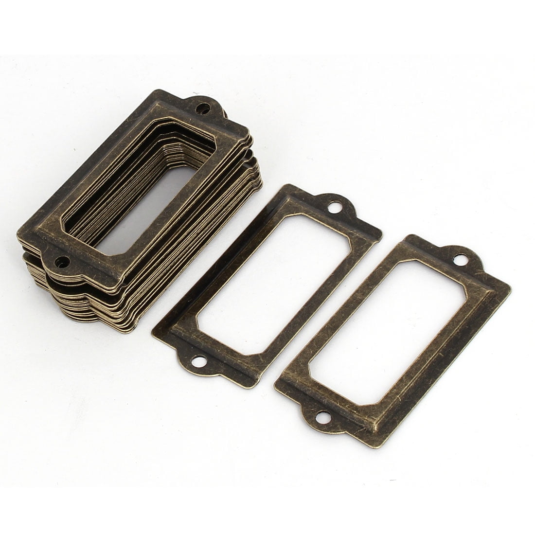 Unique Bargains Office Library Iron Retro Style Tag Label Holder Bronze ...