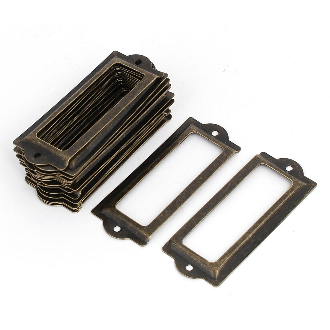 Unique Bargains Office Library Iron Retro Style Tag Label Holder Bronze ...