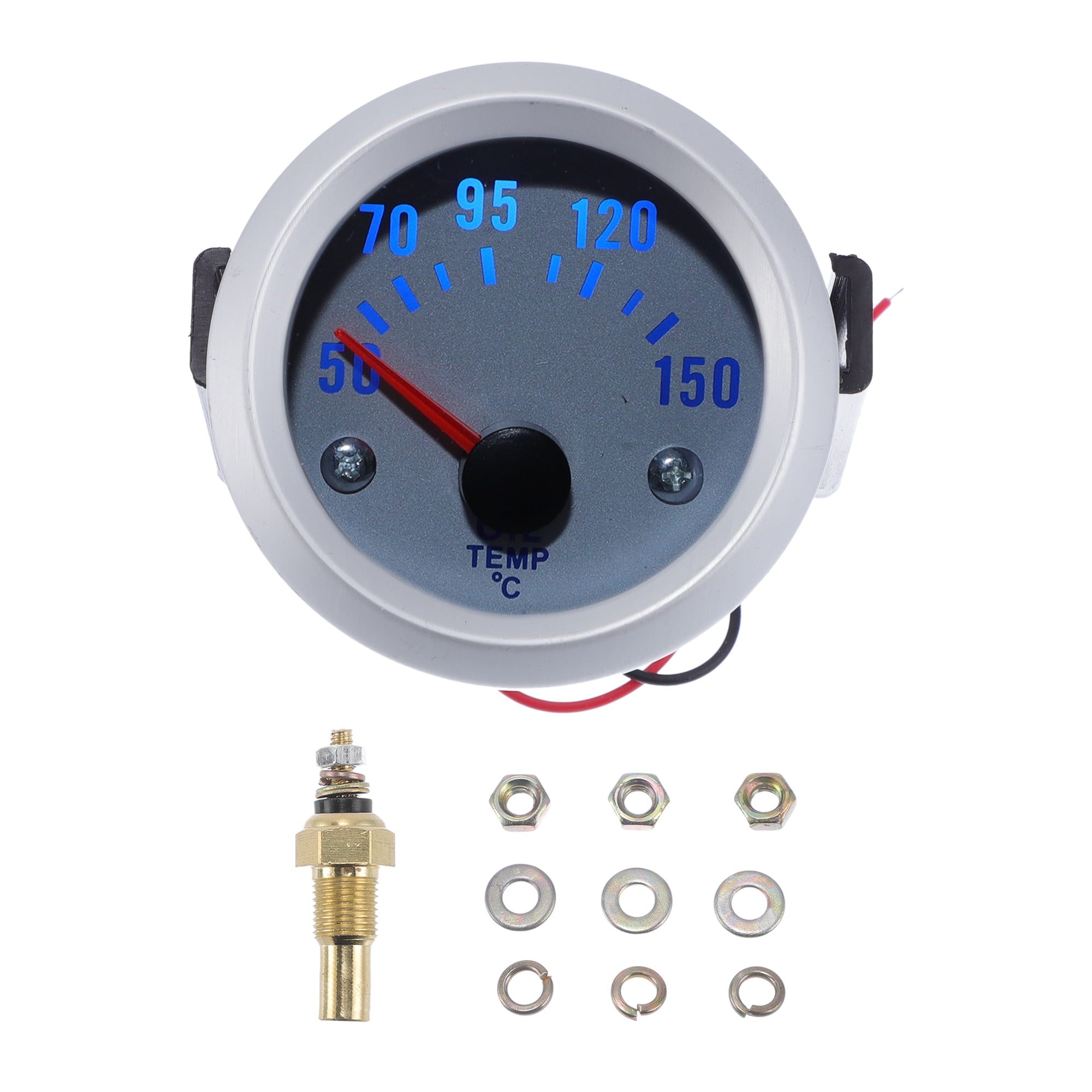Unique Bargains Oil Temp Temperature Gauge Meter Kit Chrome Plating ...