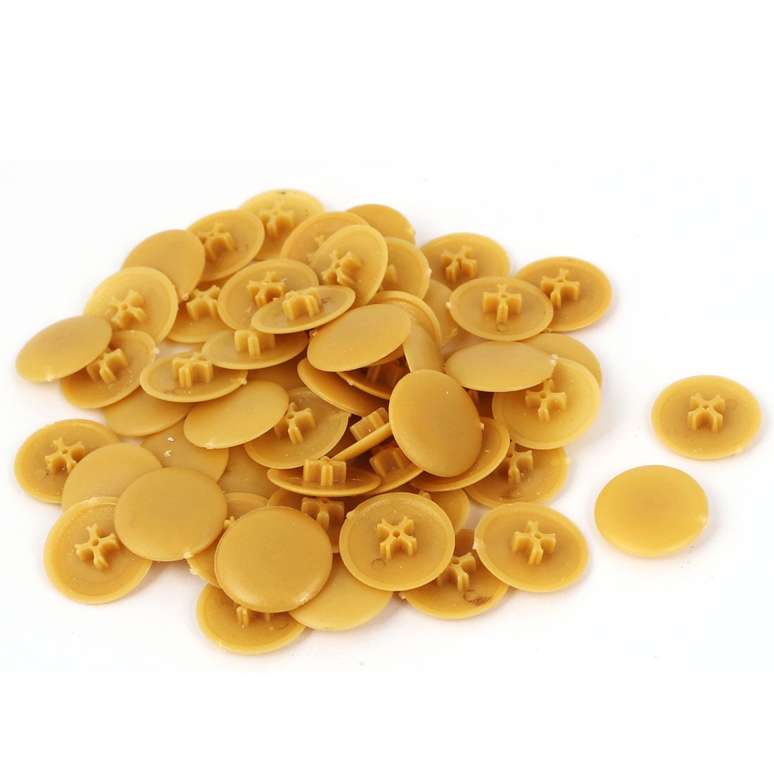 Unique Bargains Orange Plastic Press-fit Screw Cover Caps 60Pcs for ...