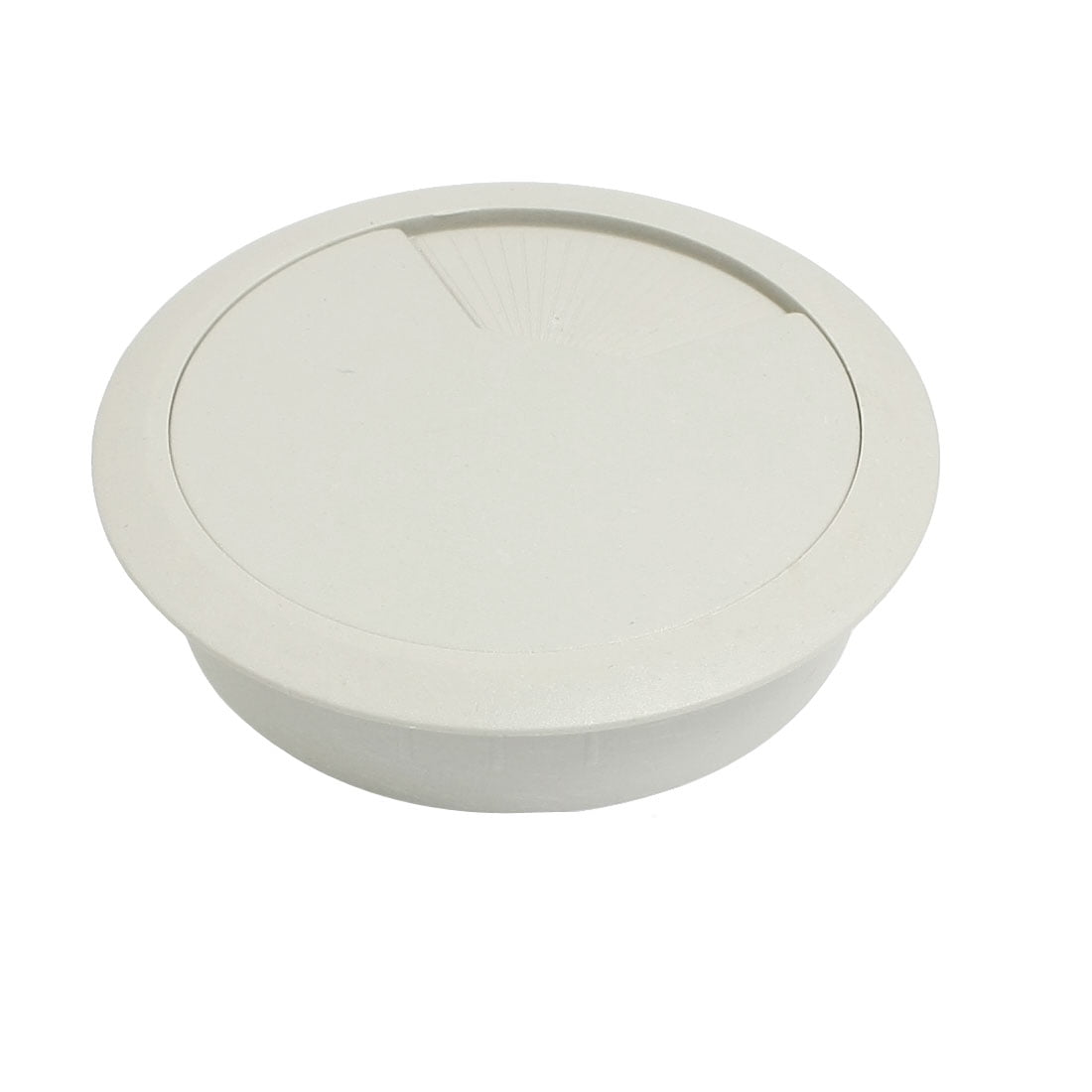 Unique Bargains PC Computer Table Gray 95mm Diameter Cable Hole Plastic ...