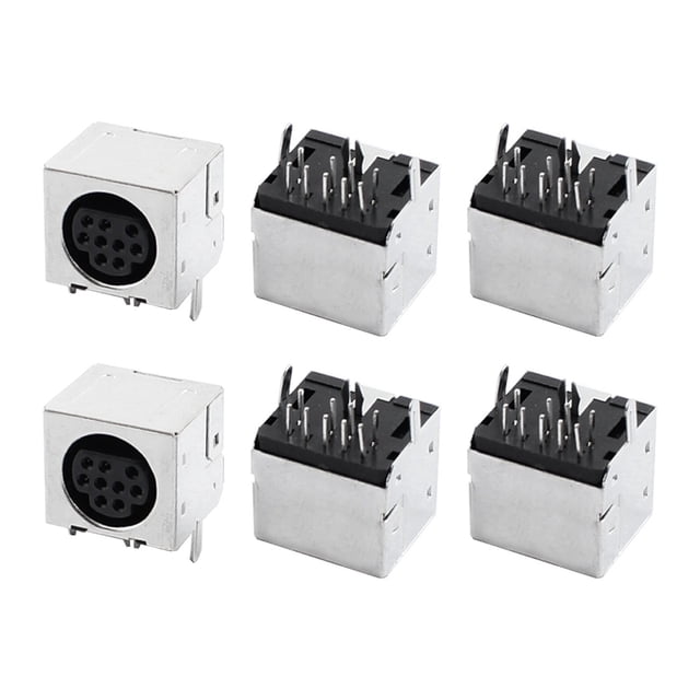 Unique Bargains PCB Mount Connector Head DIN 9 Pin Female Connecting ...