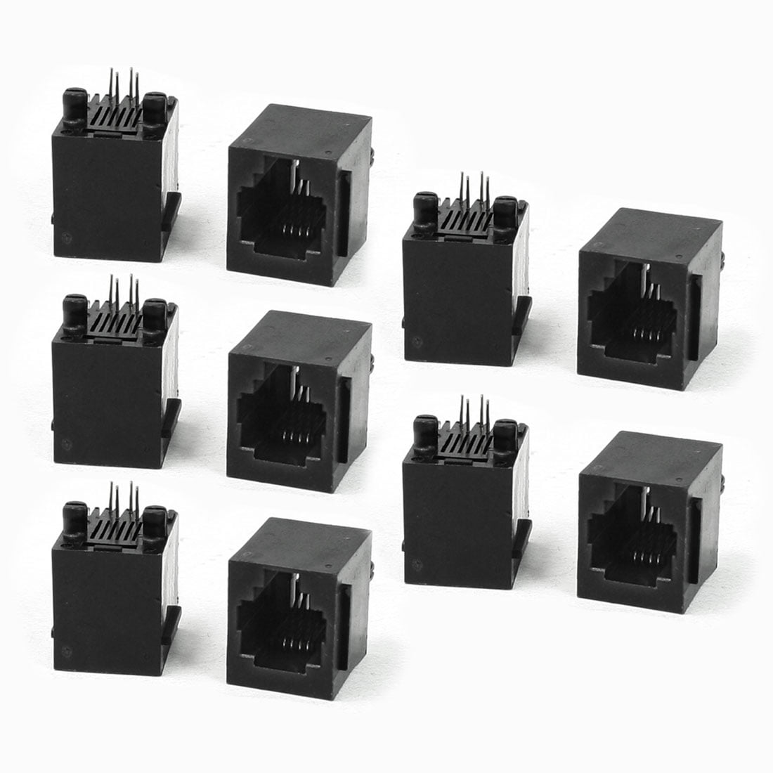 Unique Bargains PCB Mounting Type 0 Degree Pins RJ11 6P4C Modular ...