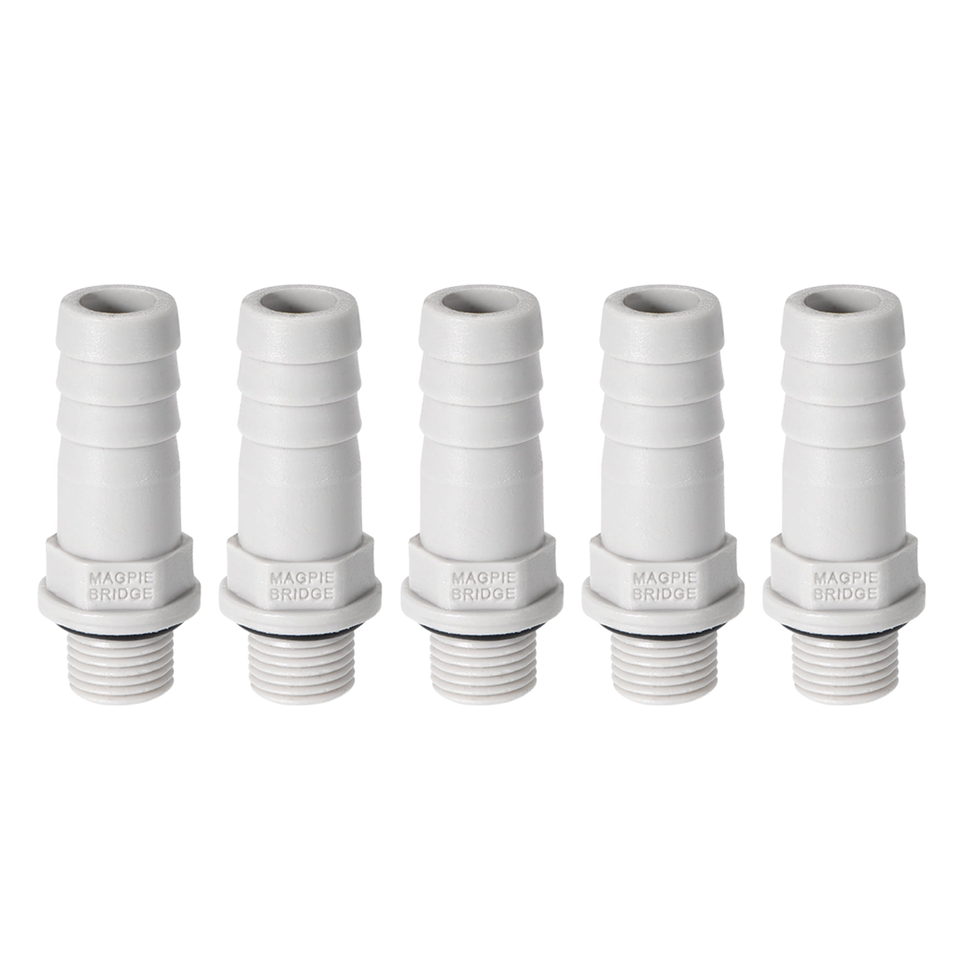 Unique Bargains PVC Barb Hose Fittings Connector Adapter 10mm or 25/64 ...