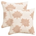 Unique Bargains Pack of 2 Maple Leaf Jacquard Throw Pillow Covers 18 ...