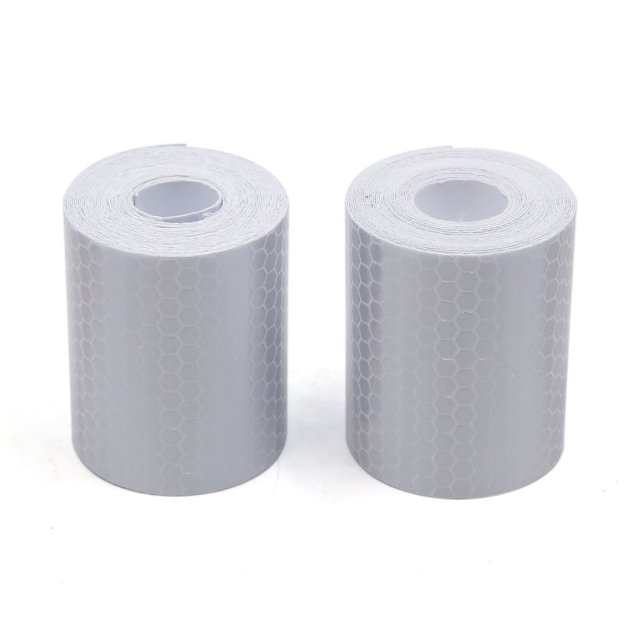 Unique Bargains Pair 300 x 5cm White Reflective Warning Roll Tape ...