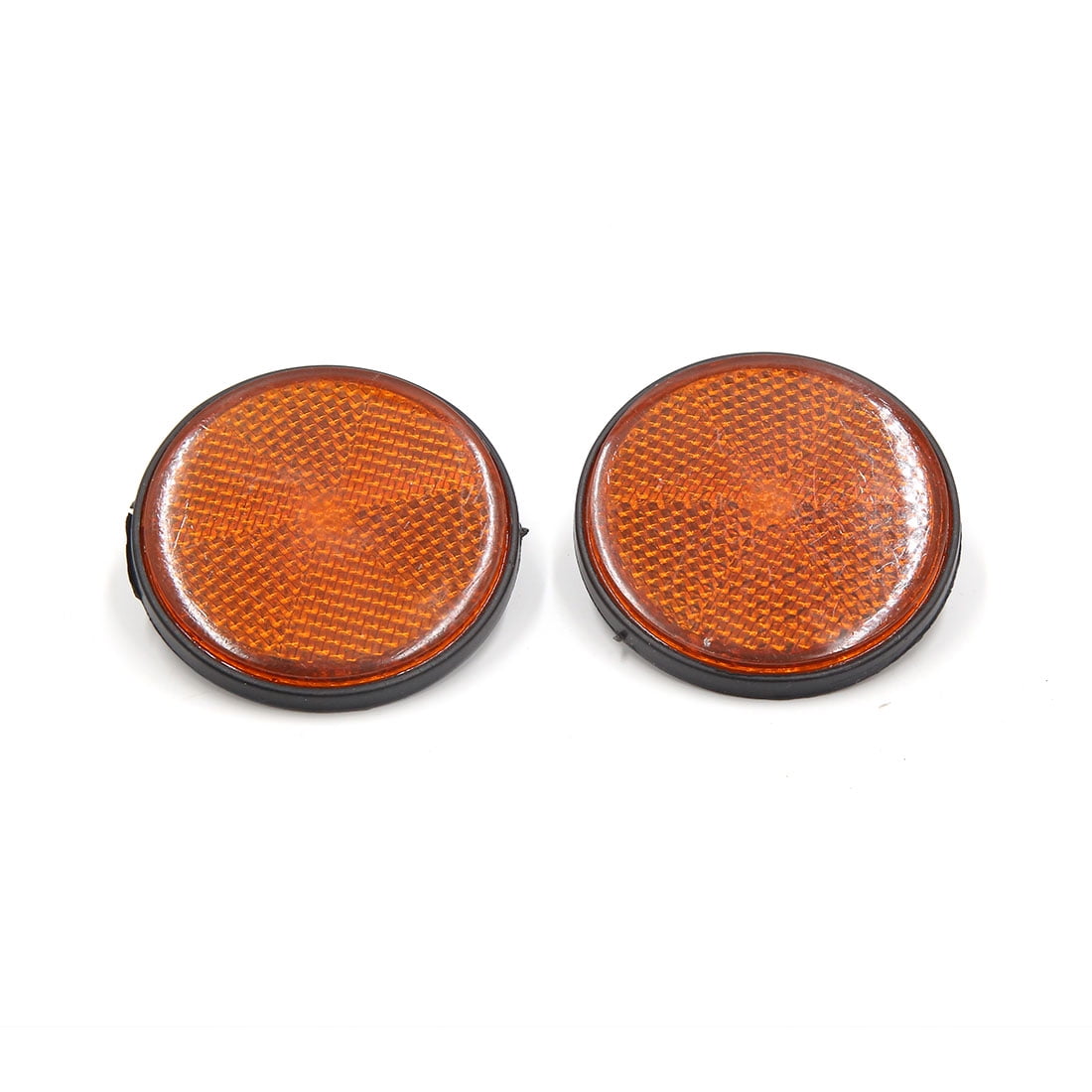 Unique Bargains Pair 56mm Dia Plastic Round Reflective Warning Plate ...