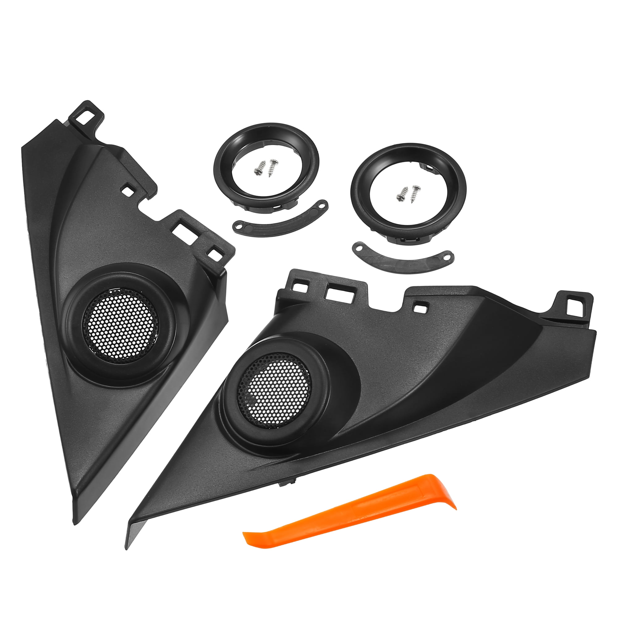 Unique Bargains Pair Car Door Window Cover Trim Speaker Panel Fit for ...