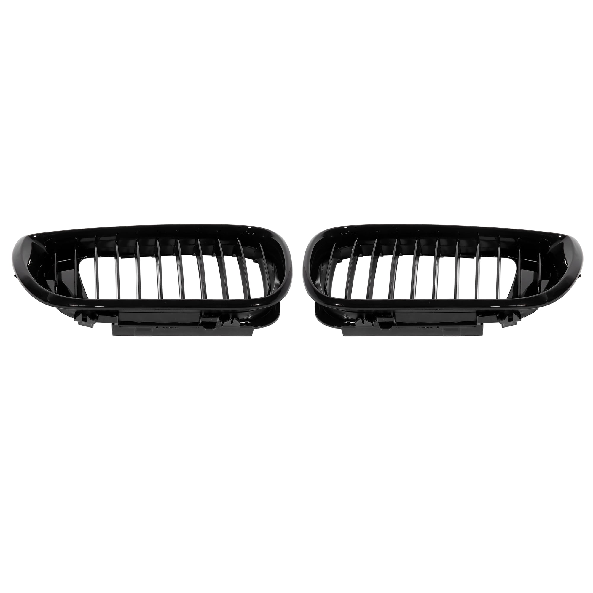 Unique Bargains Pair Gloss Black Front Kidney Grille for BMW E46 3 ...