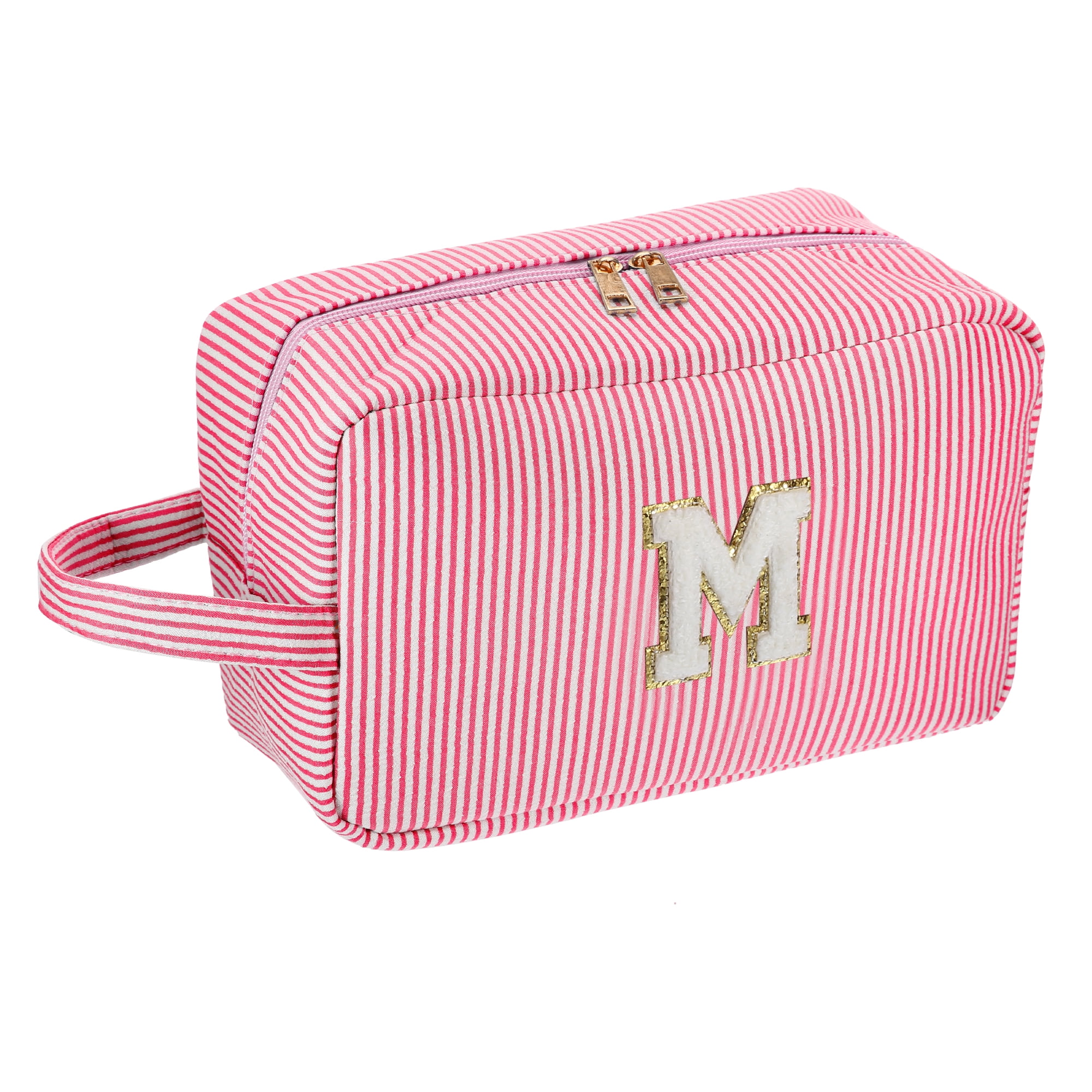 Unique Bargains Personalized Initial Make Up Bag M Cosmetic Bag Travel ...