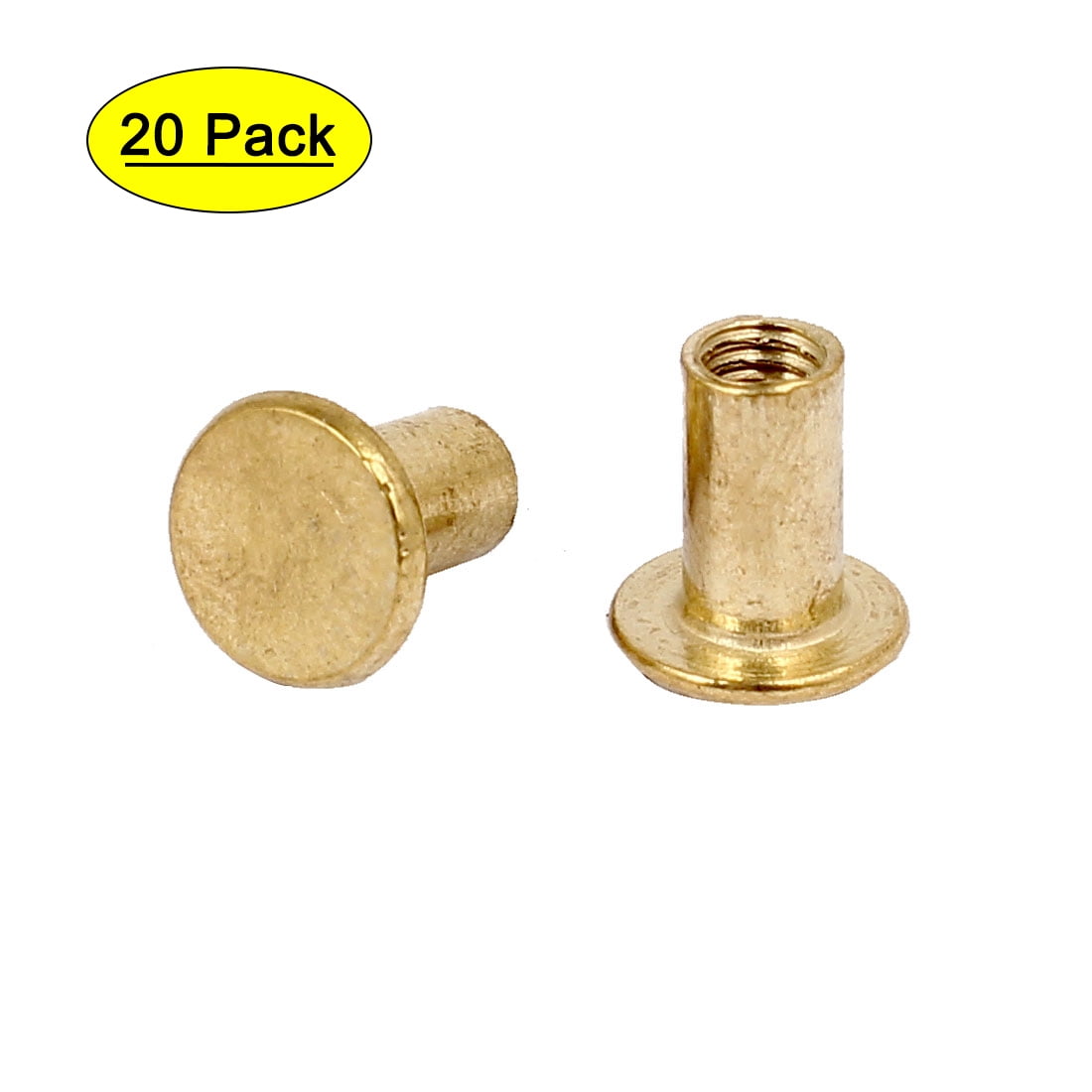 Unique Bargains Photo Album Metal Brass Plated Binding Screw Post Nut ...