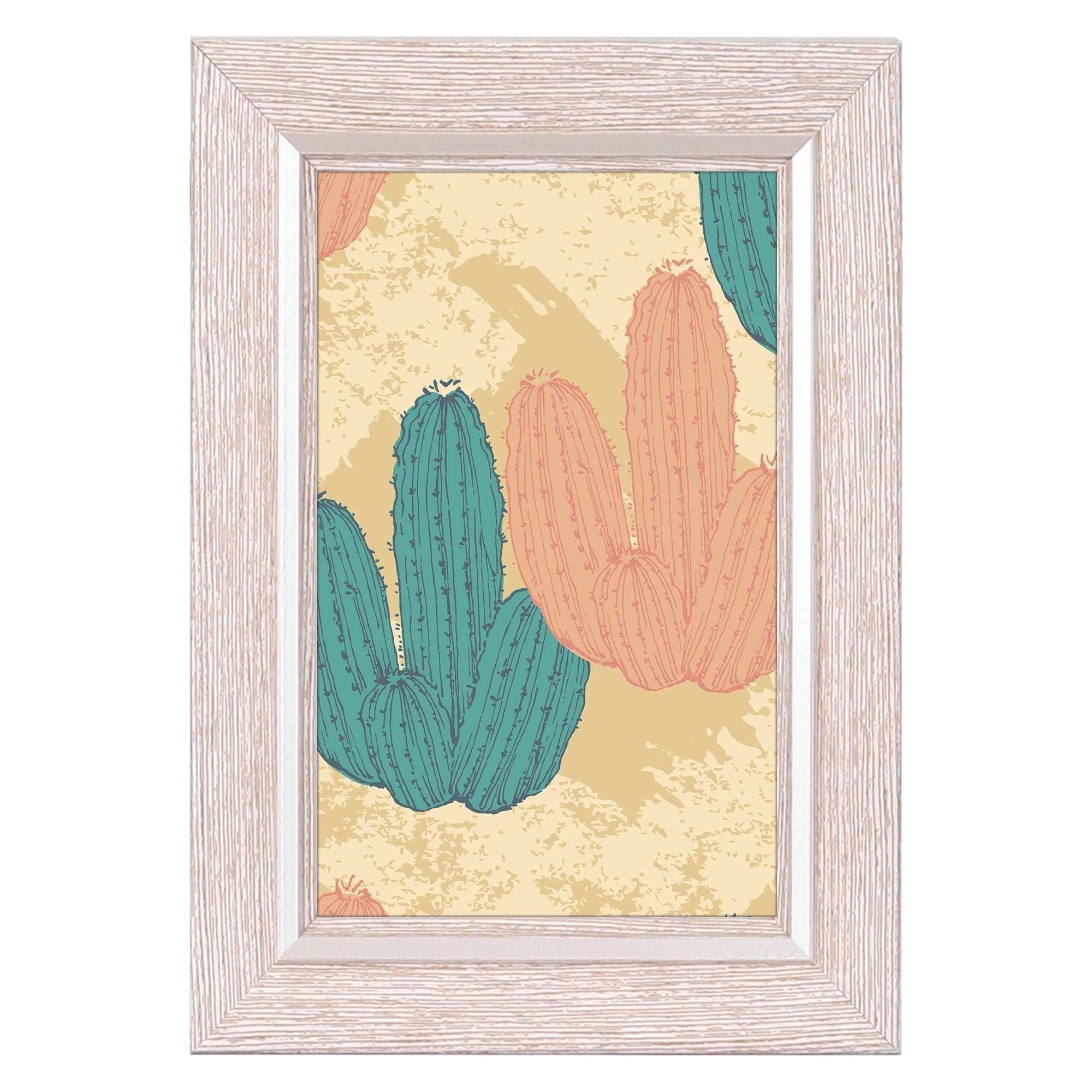 Unique Bargains Picture Frames Distressed Wood Grain Photo Frame White ...