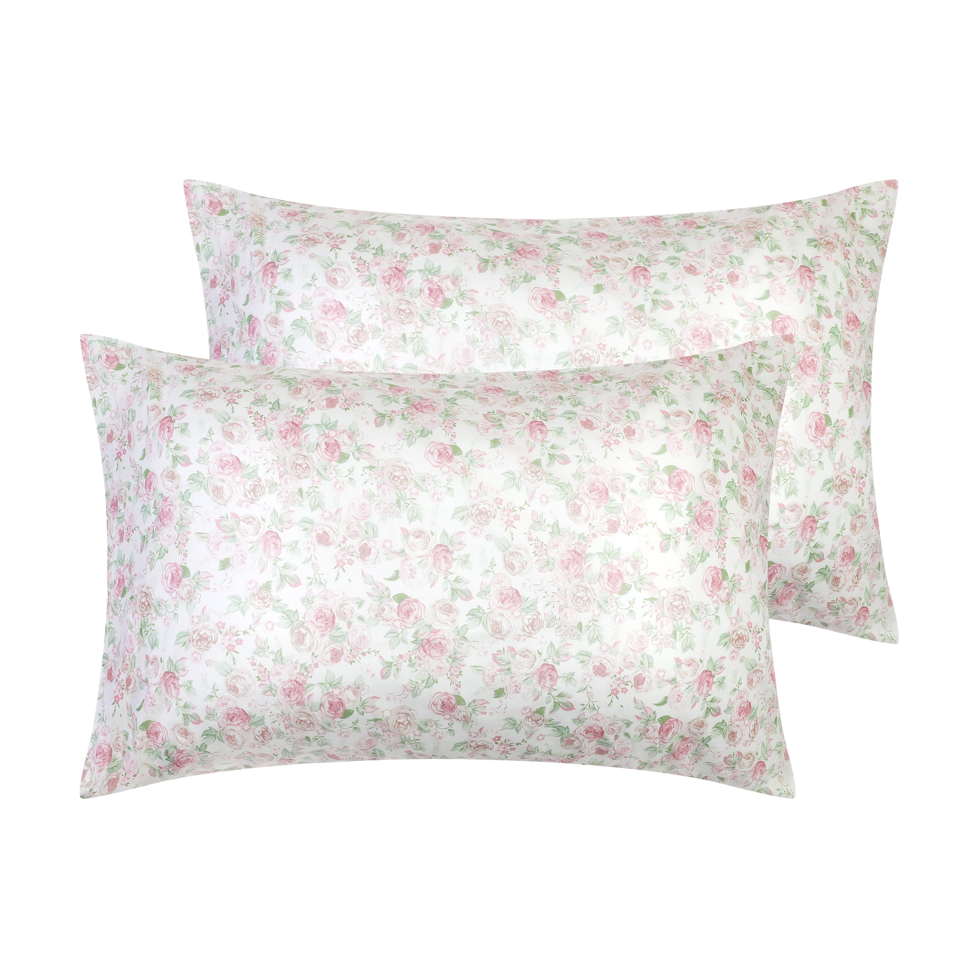 Unique Bargains Cotton Floral Pillowcase Light Pink Envelope Closure ...