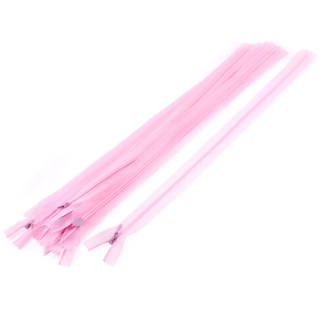 Unique Bargains Pink Invisible Nylon Concealed Zip Zipper 14-inch 10 ...