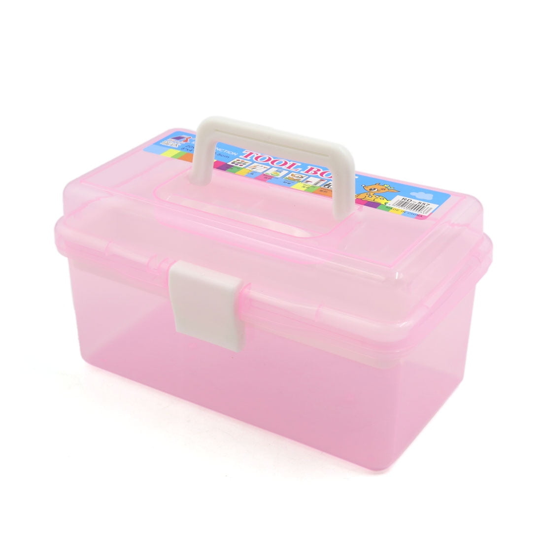 Unique Bargains Pink Multifunction Empty Nail Art Makeup Cosmetic Tool ...