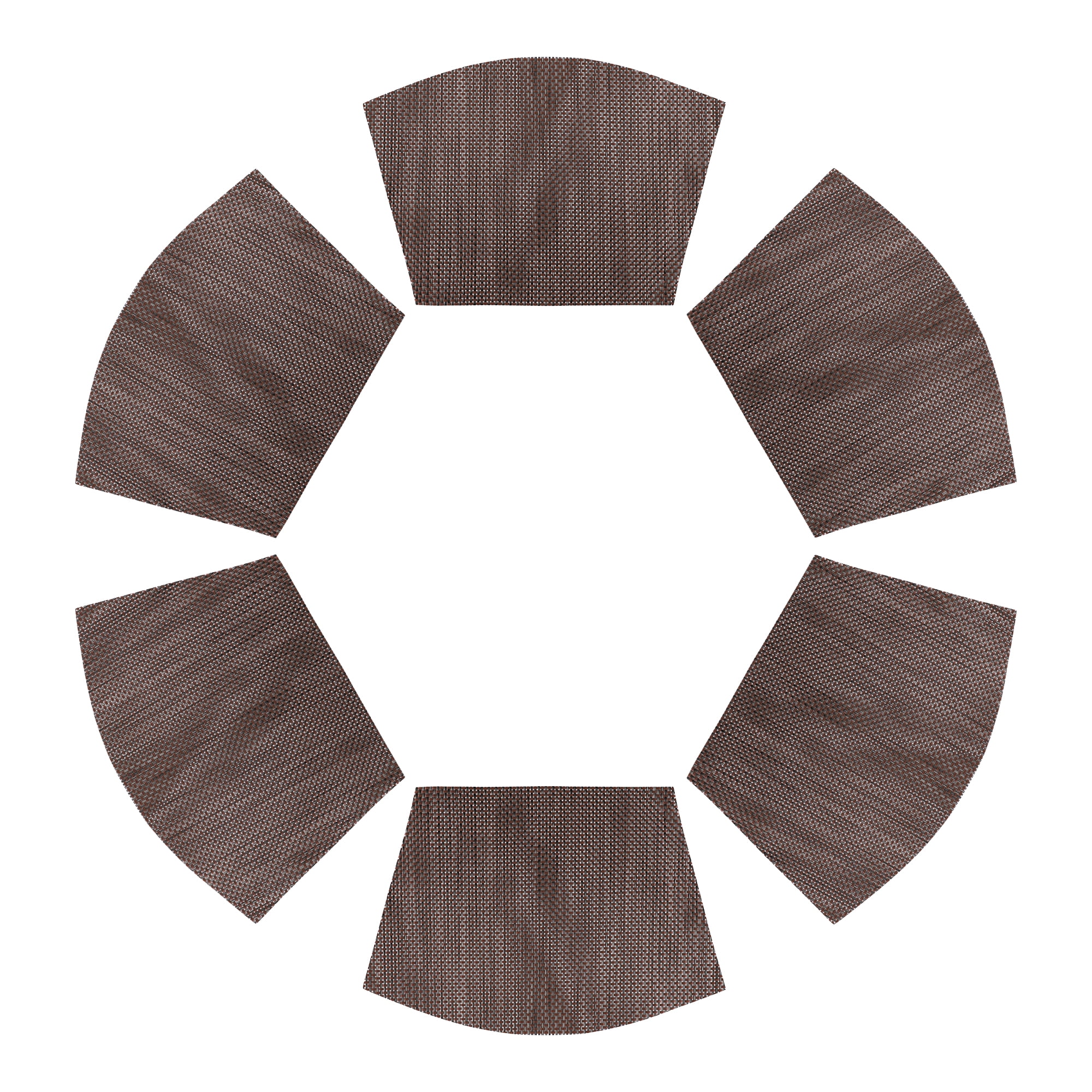 Unique Bargains Placemats Set of 6 Solid Placemats Wipeable Table Mat ...