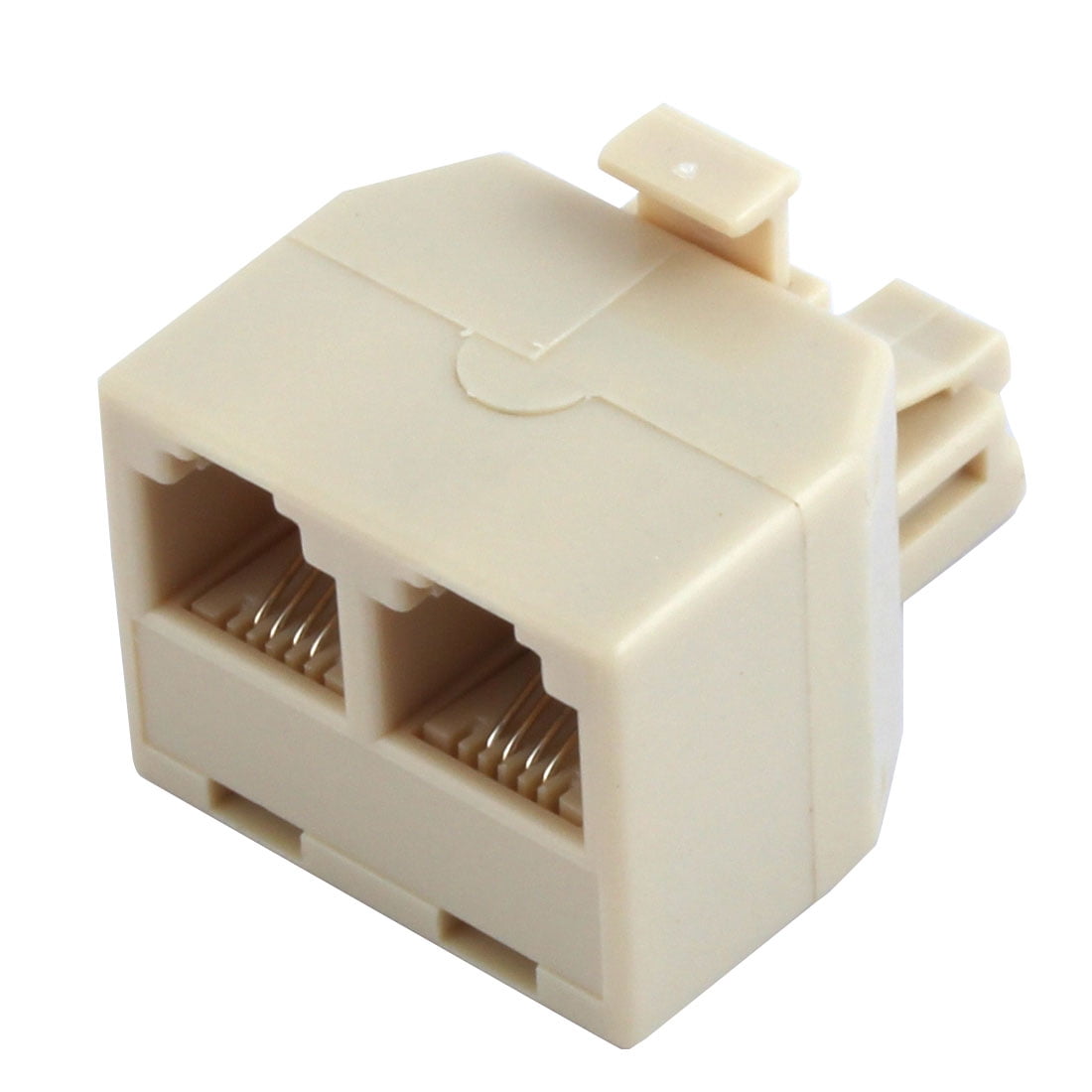 Unique Bargains Plastic 6P4C RJ11 2-Way Modular Phone Splitter ...