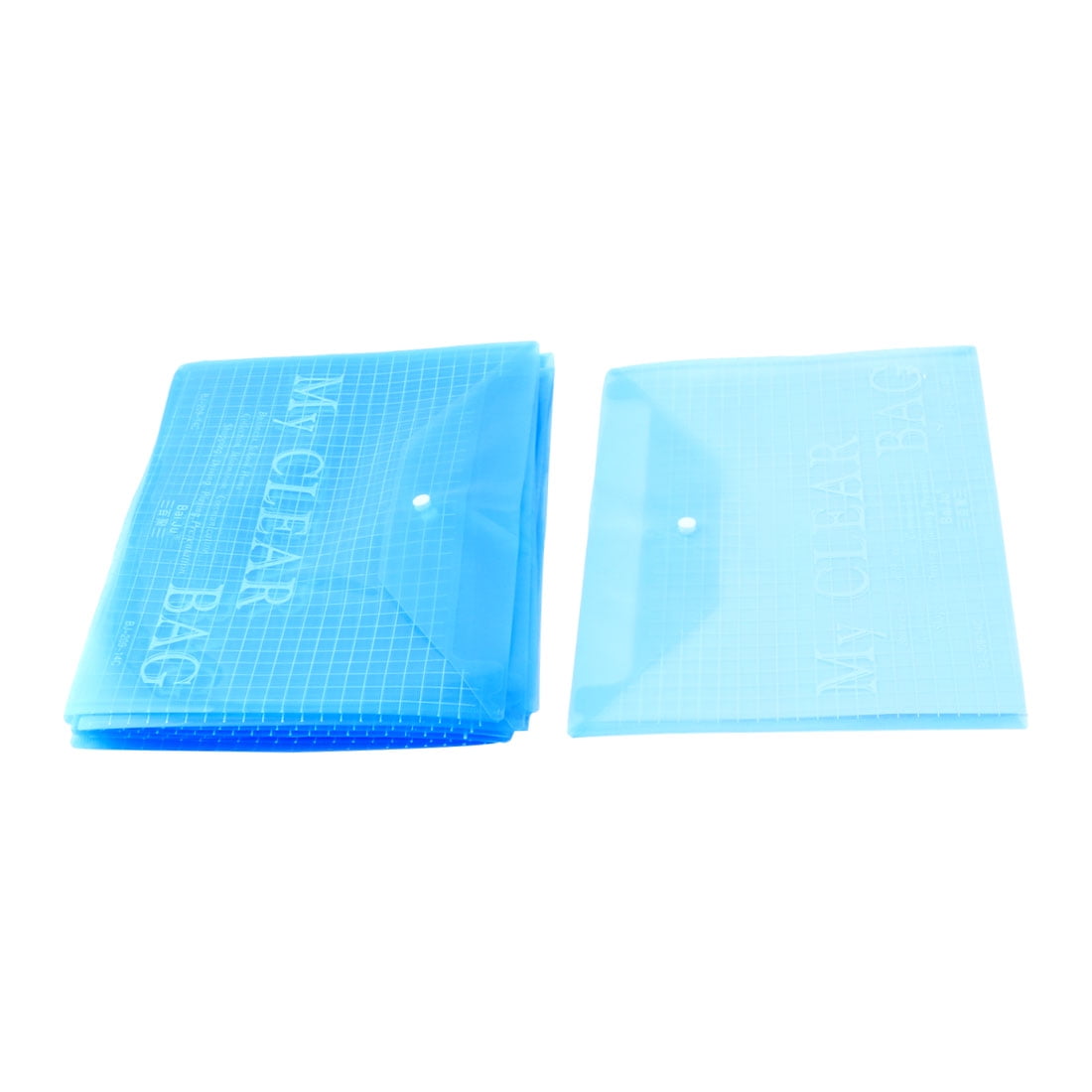 Unique Bargains Plastic Button Closure A4 Paper File Bag Document ...