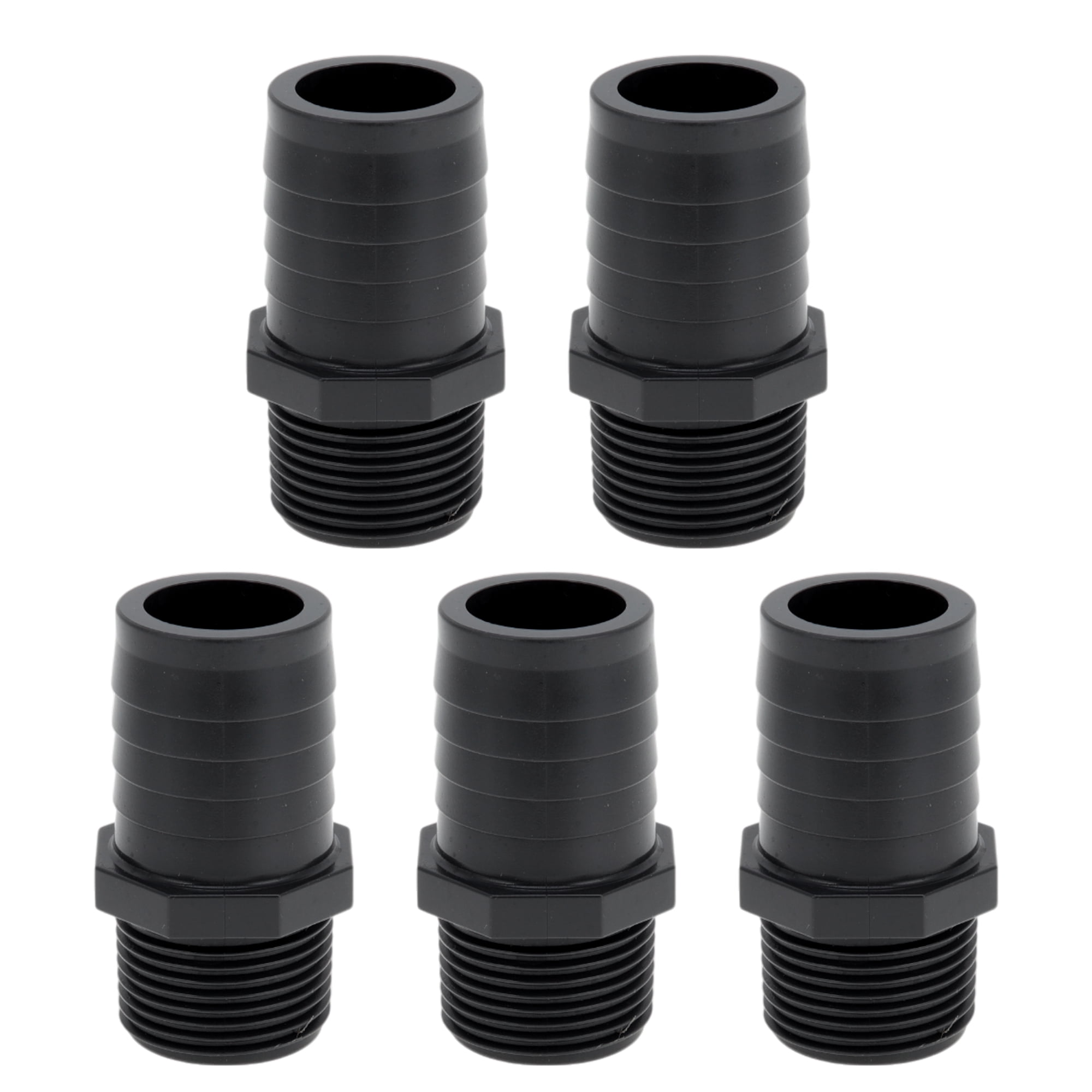 Unique Bargains Plastic Hose Barb Fitting 1.3" 1/2"BSPT Male Thread ...