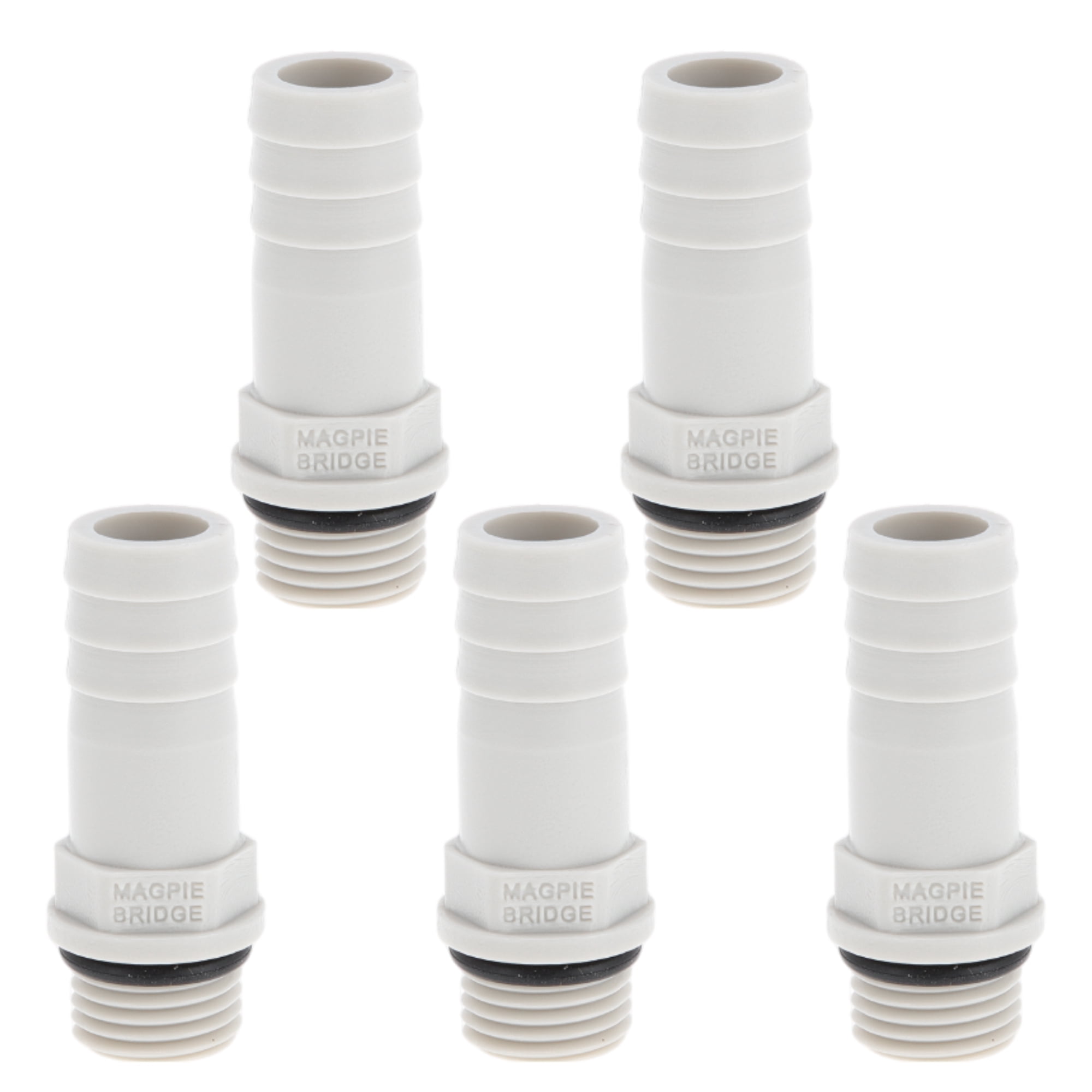 Unique Bargains Plastic Hose Barb Fitting 15/32" 1/4"G Male Thread ...