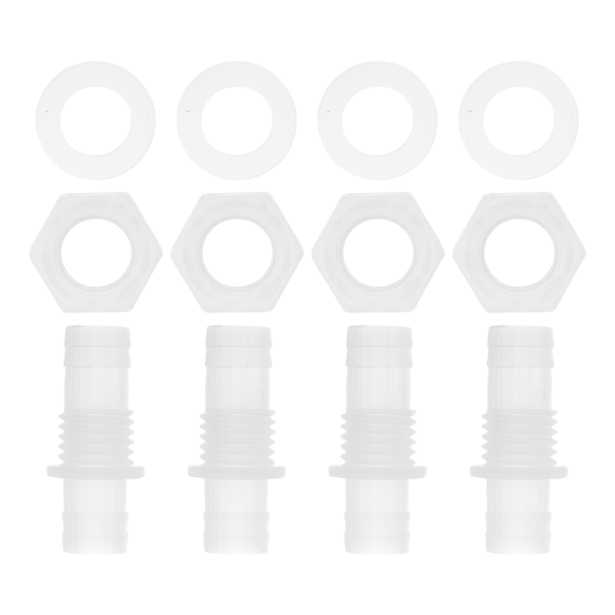 Unique Bargains Plastic Hose Barb Fitting 15/32" Hose Barb Thru-Bulk ...