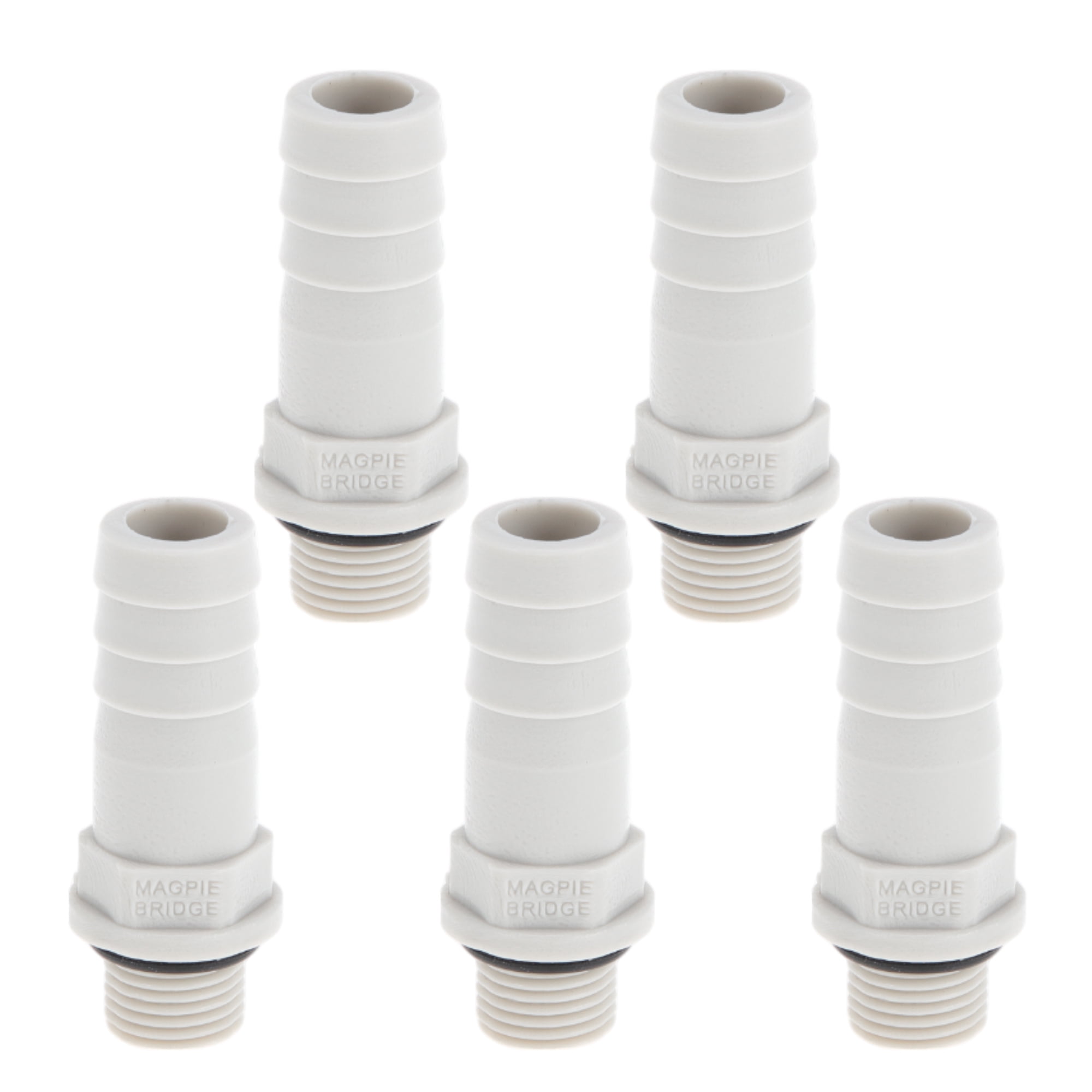 Unique Bargains Plastic Hose Barb Fitting 25/64" 1/8"G Male Thread ...