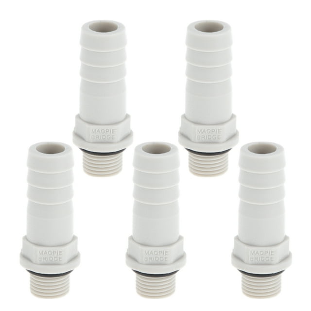 Unique Bargains Plastic Hose Barb Fitting 25/64" 1/8"G Male Thread ...