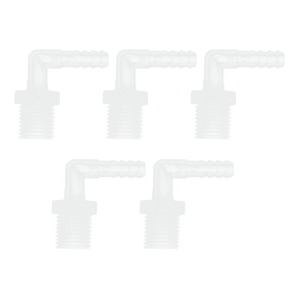 Unique Bargains Plastic Hose Barb Fitting 3/16" Hose Barb G1/4 Male NPT ...