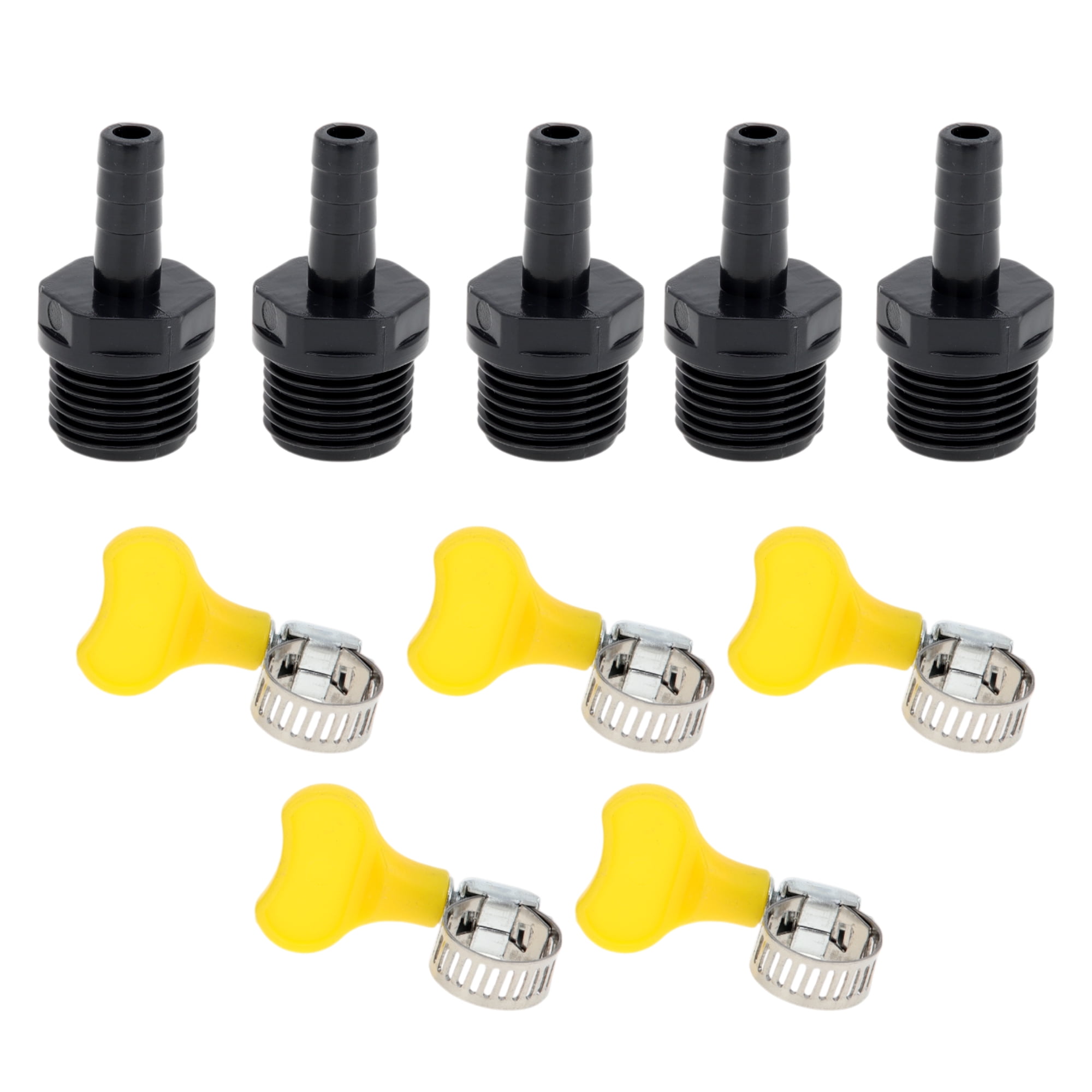 Unique Bargains Plastic Hose Barb Fitting 5/16" 1"BSPT Male Thread ...