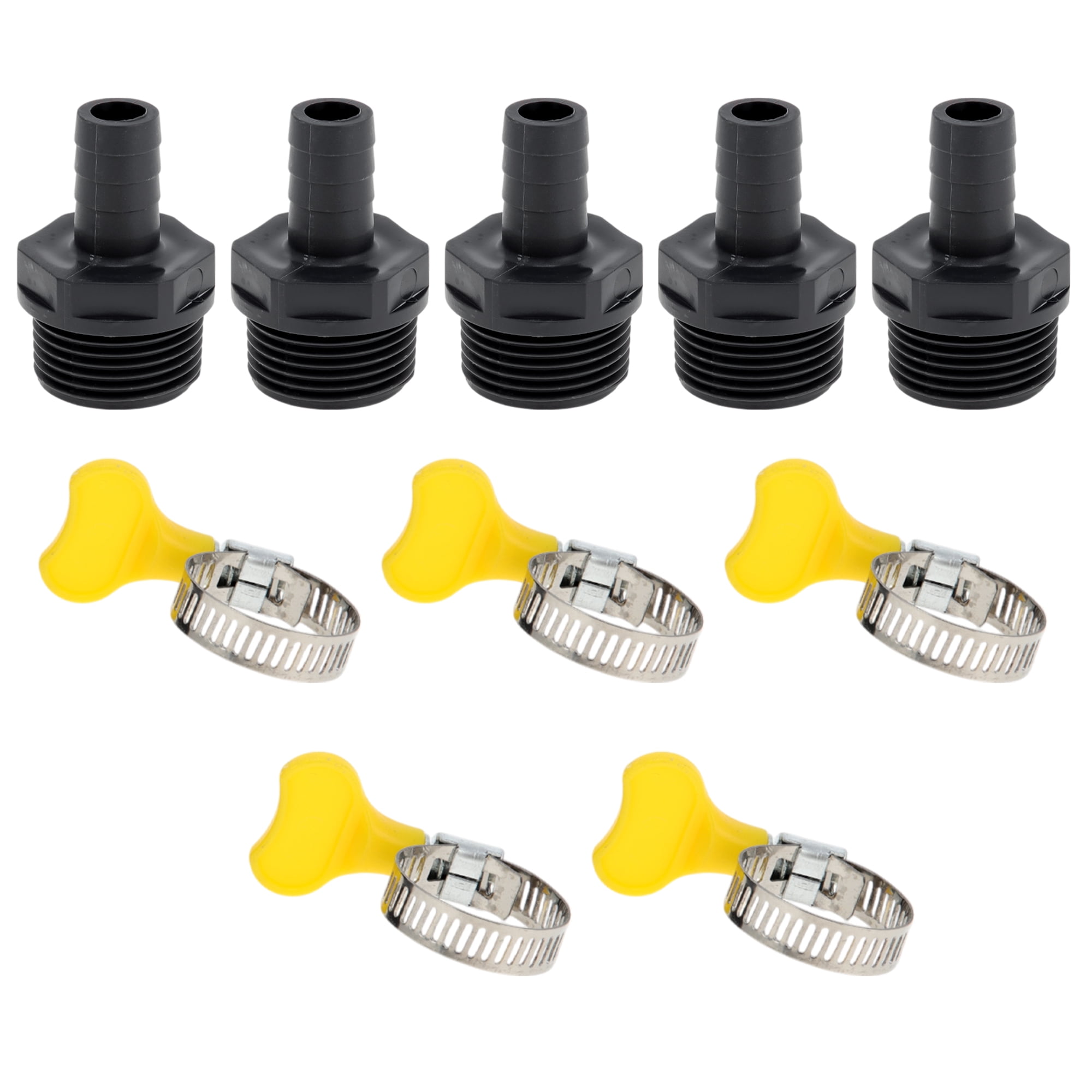 Unique Bargains Plastic Hose Barb Fitting 5/8" 1/2"BSPT Male Thread ...